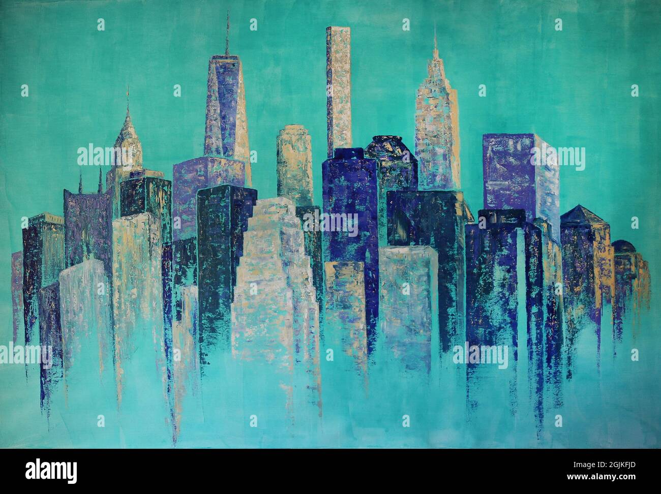 New York City Abstract Painting Stock Photo - Alamy