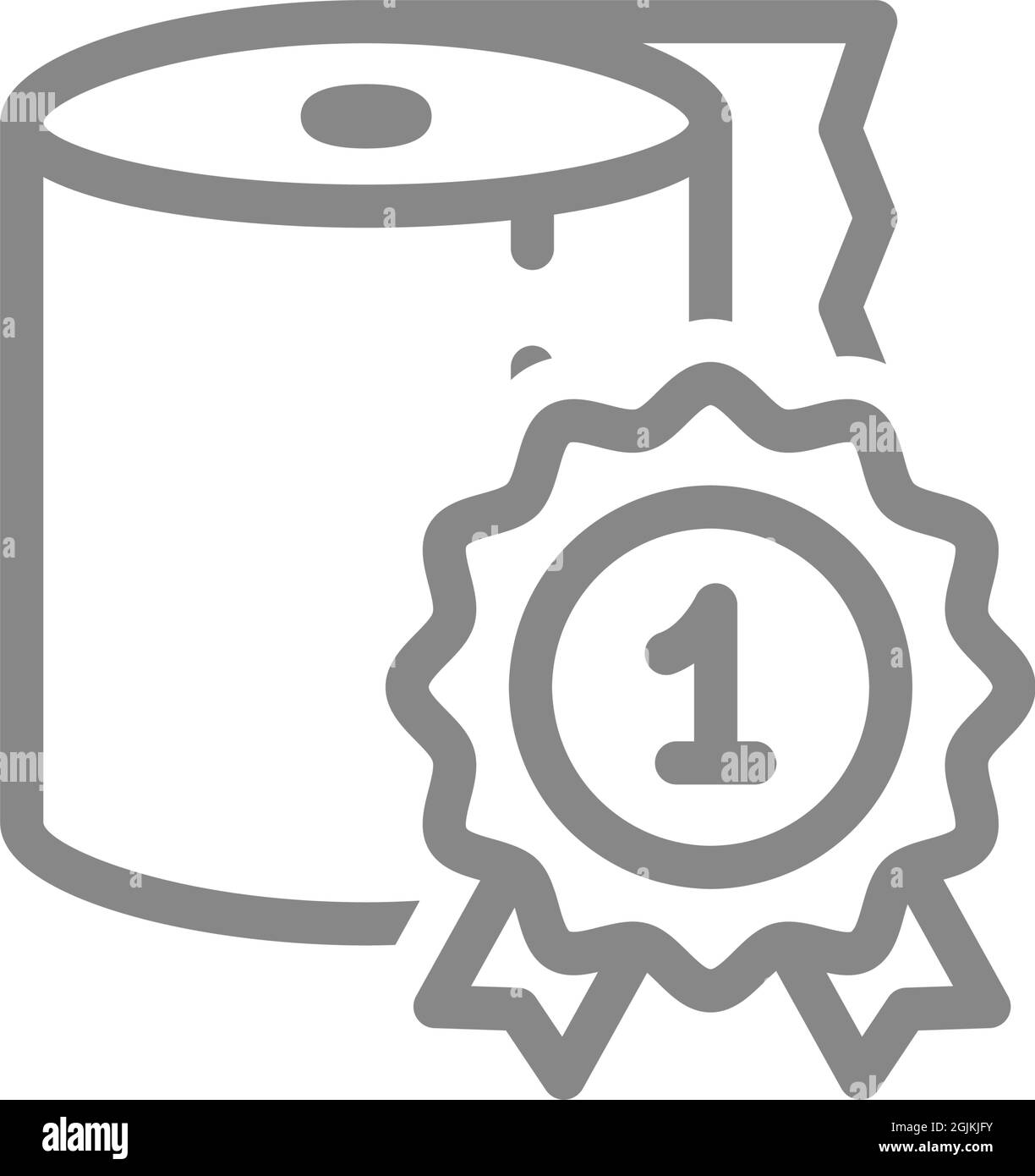 Paper towels and coin, money line icon. Paper roll, first issue, HoReCa ...