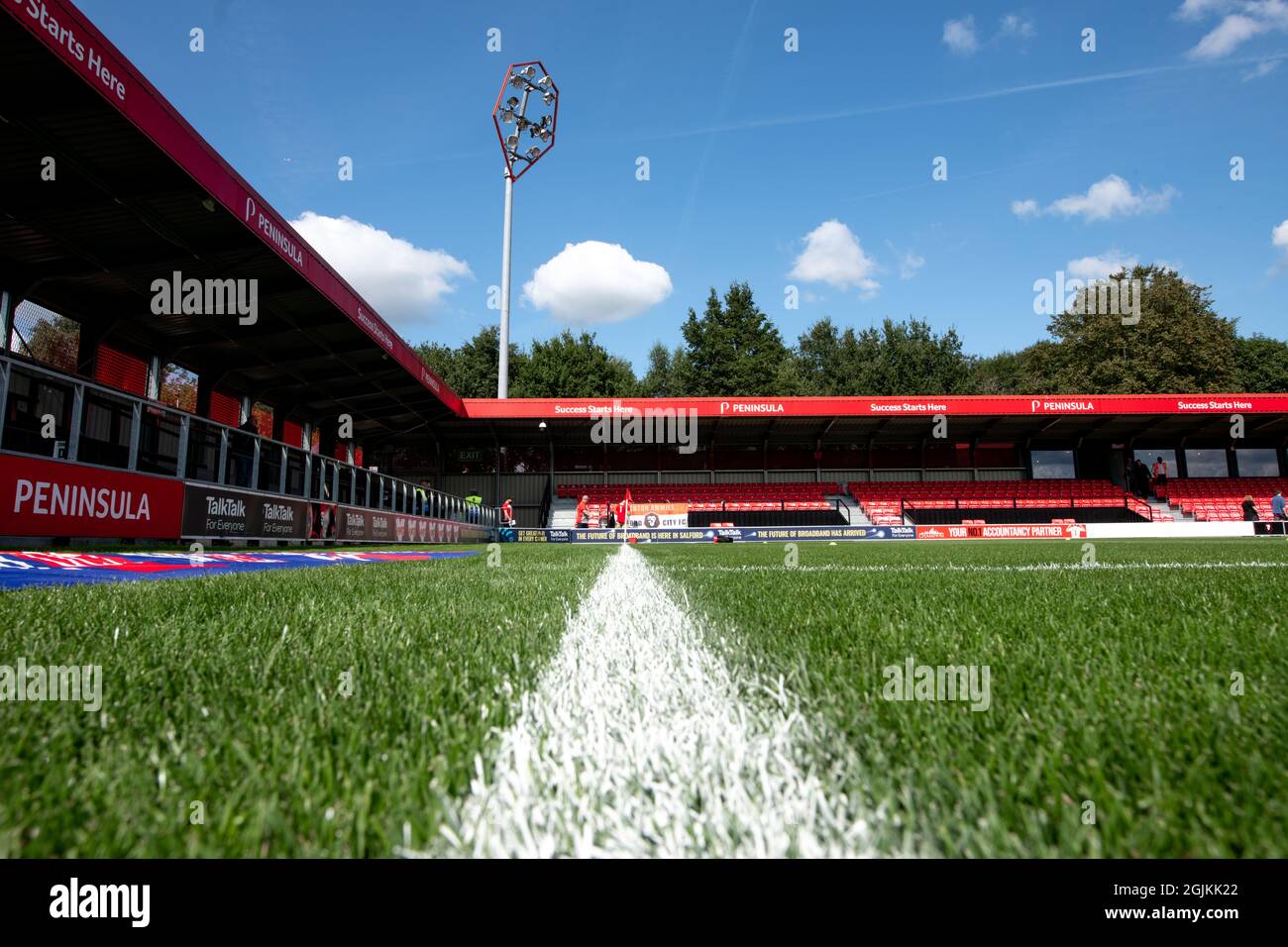 The Peninsula Stadium, Moor Lane, Salford. Salford City FC Stock Photo ...