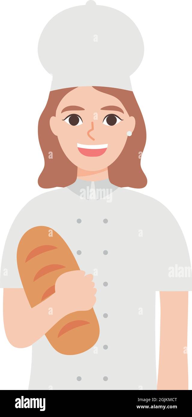 Professional baker woman holding Cut Out Stock Images & Pictures - Alamy
