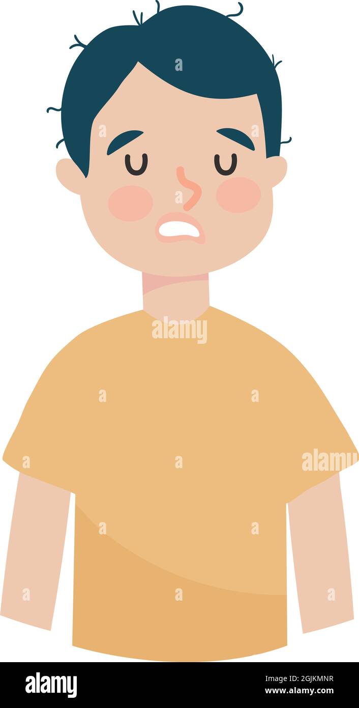 cartoon stressed man on white background Stock Vector Image & Art - Alamy