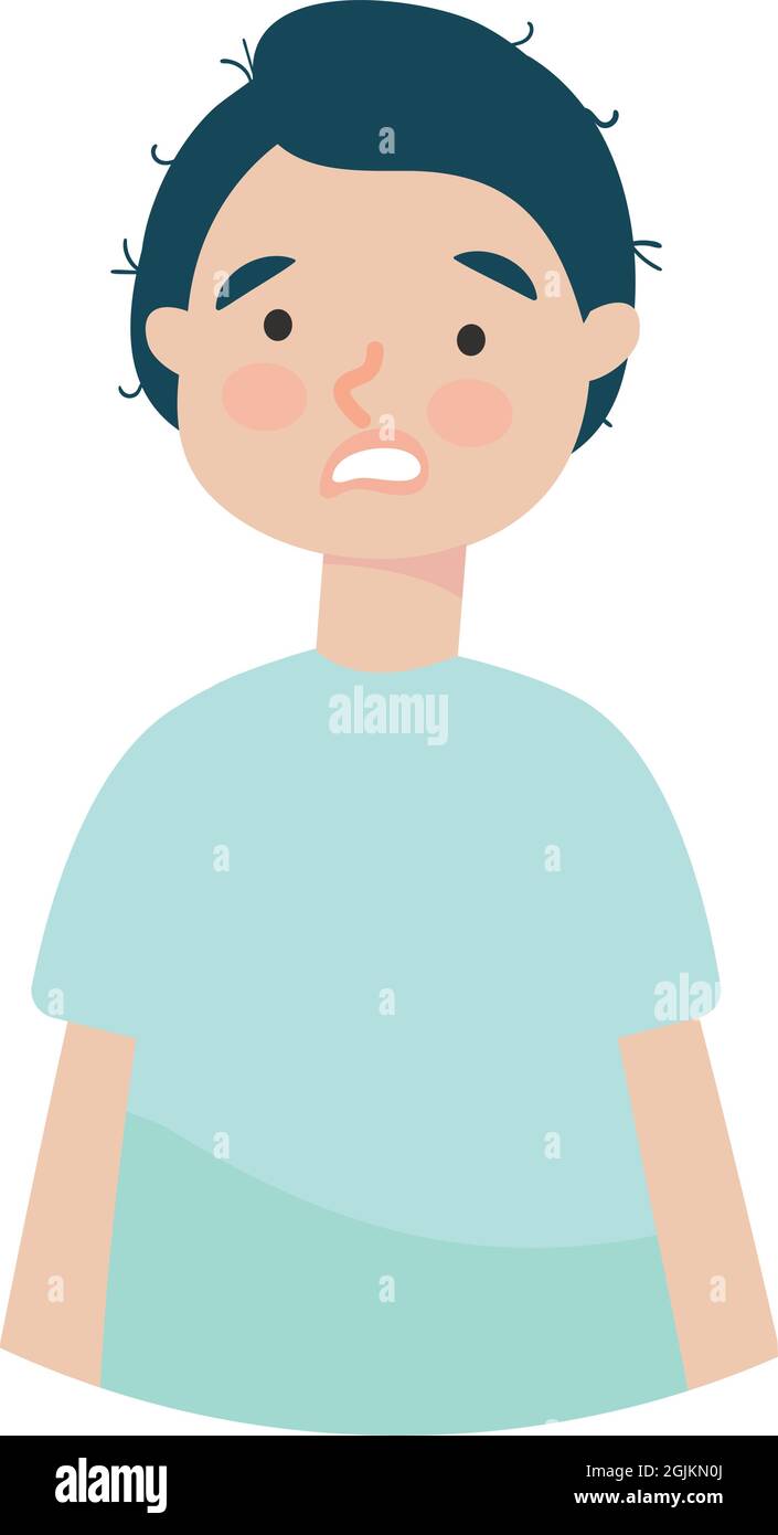 cartoon frustrated man on white background Stock Vector Image & Art - Alamy