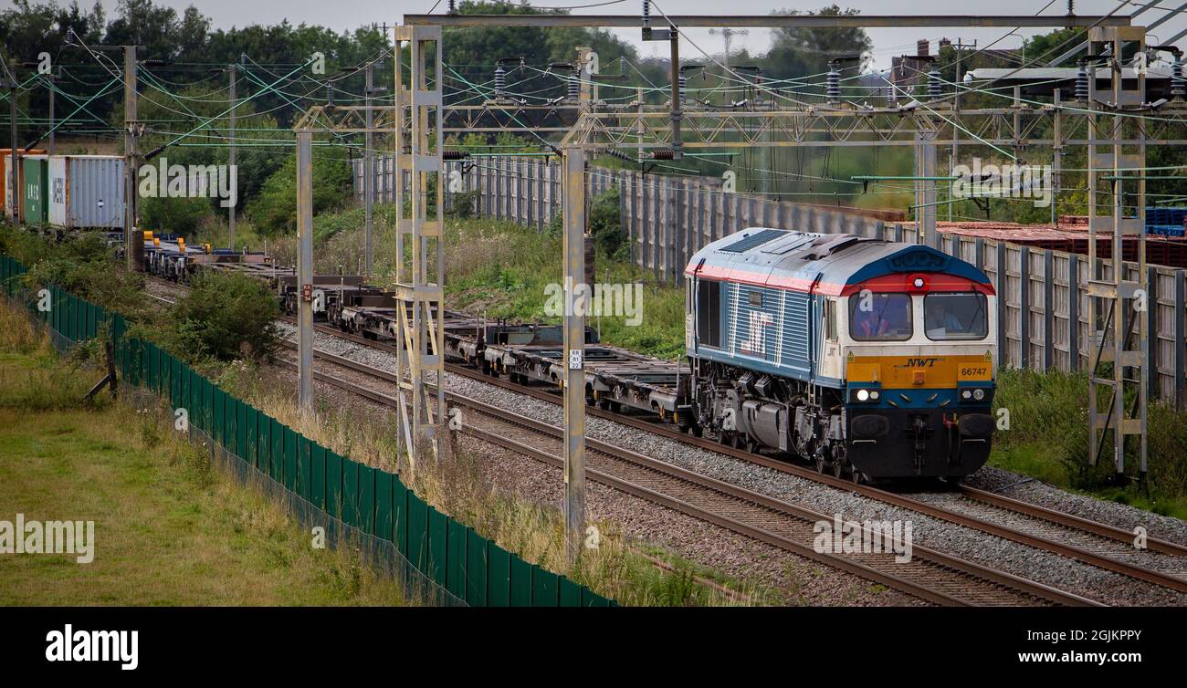 GB Railfreight Class 66 - 66747 "Made in Sheffield Stock Photo - Alamy