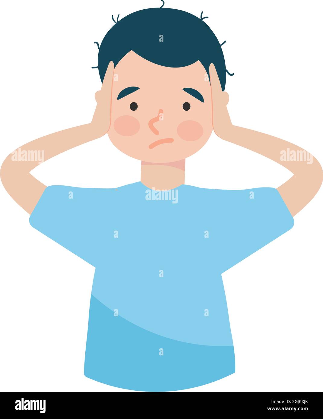 stressed man icon on white background Stock Vector Image & Art - Alamy