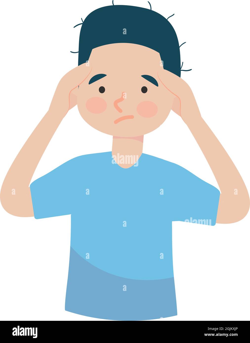 Exhausted man in white Stock Vector Images - Alamy