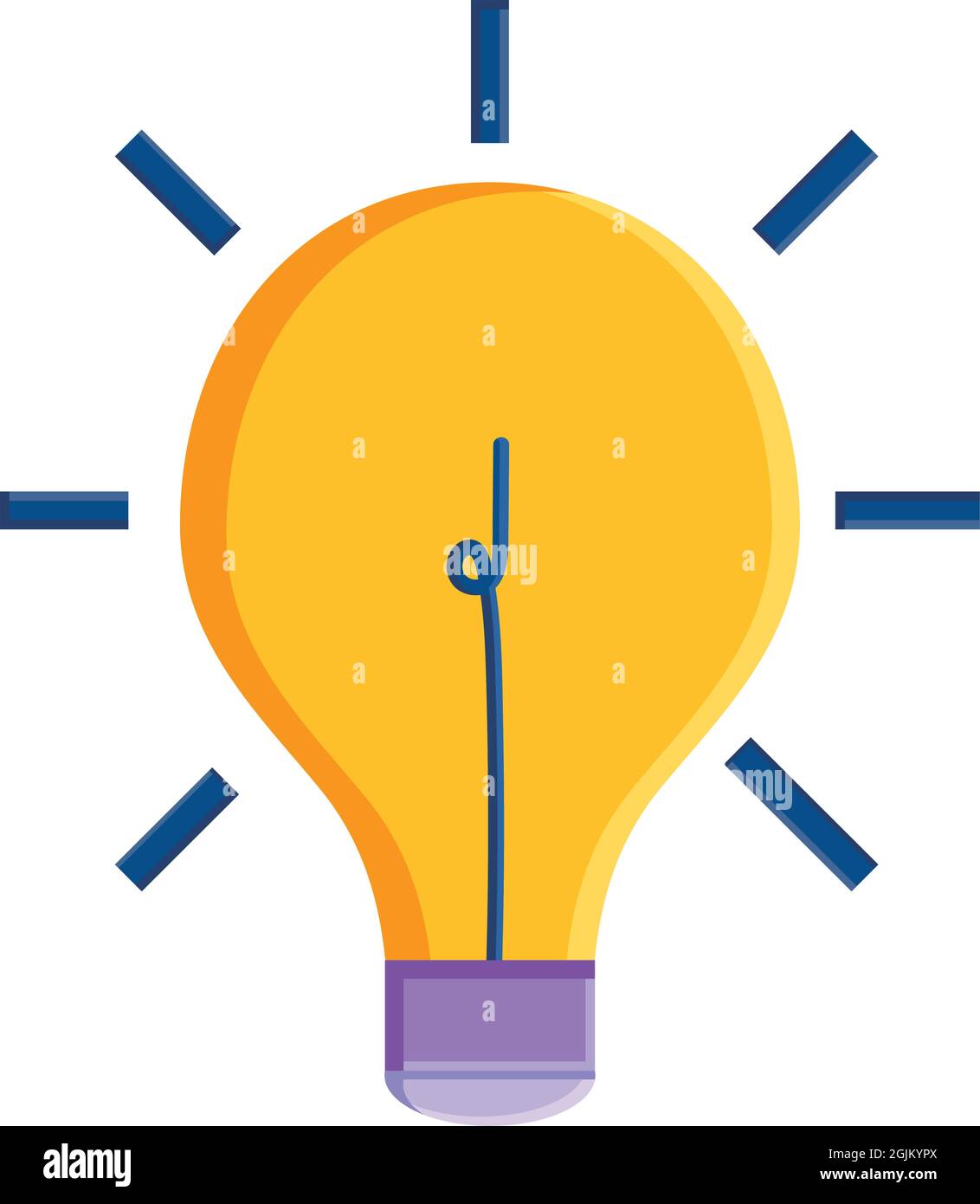 light bulb shining on white background Stock Vector Image & Art - Alamy