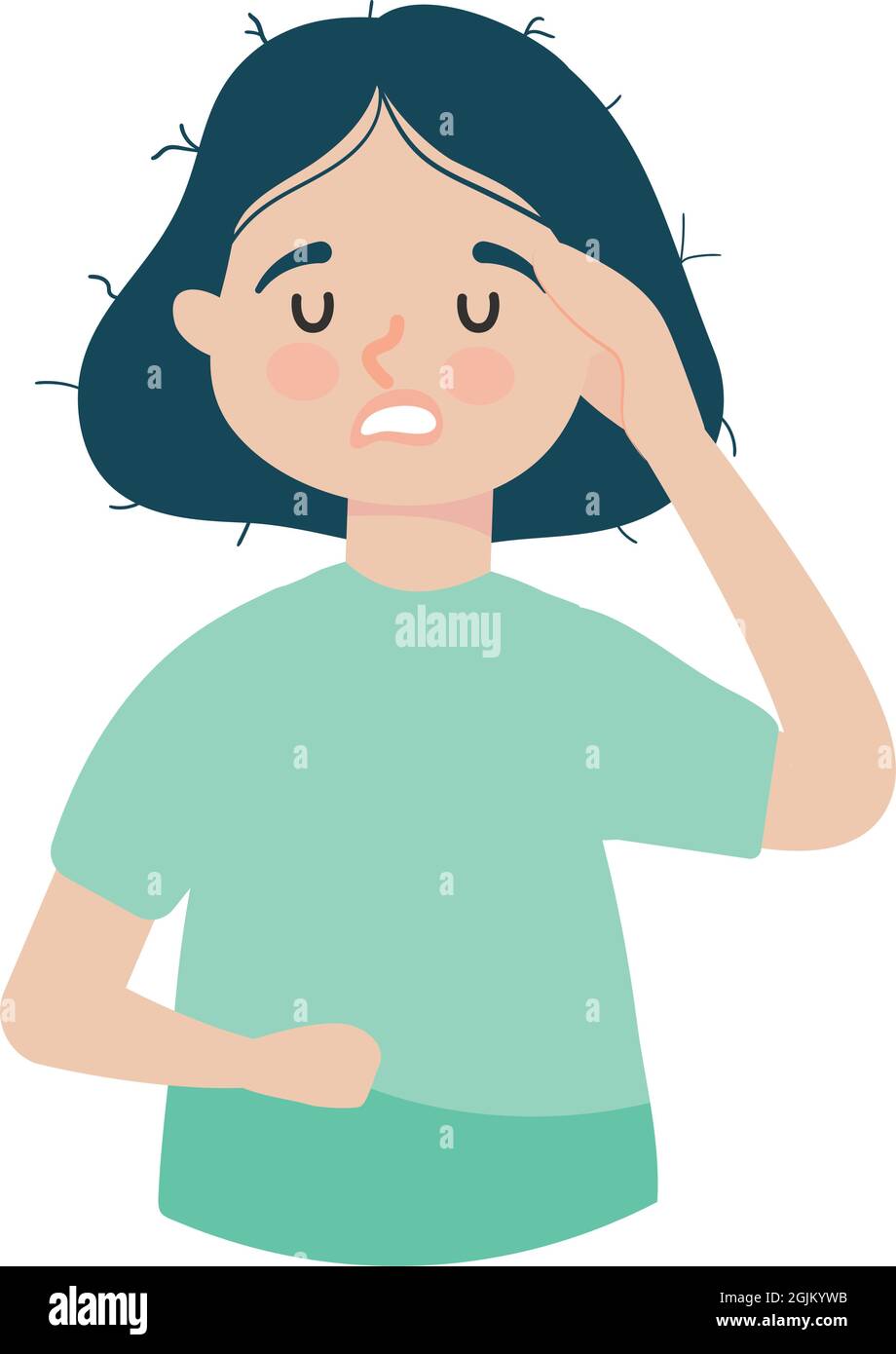 frustrated woman icon on white background Stock Vector Image & Art - Alamy