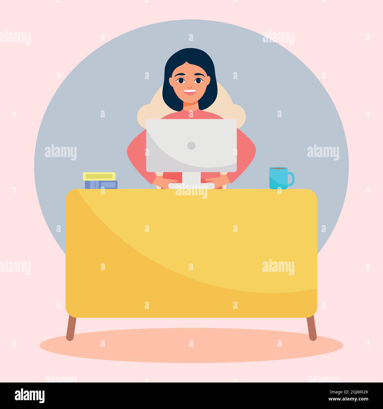 Office inside computers Stock Vector Images - Alamy