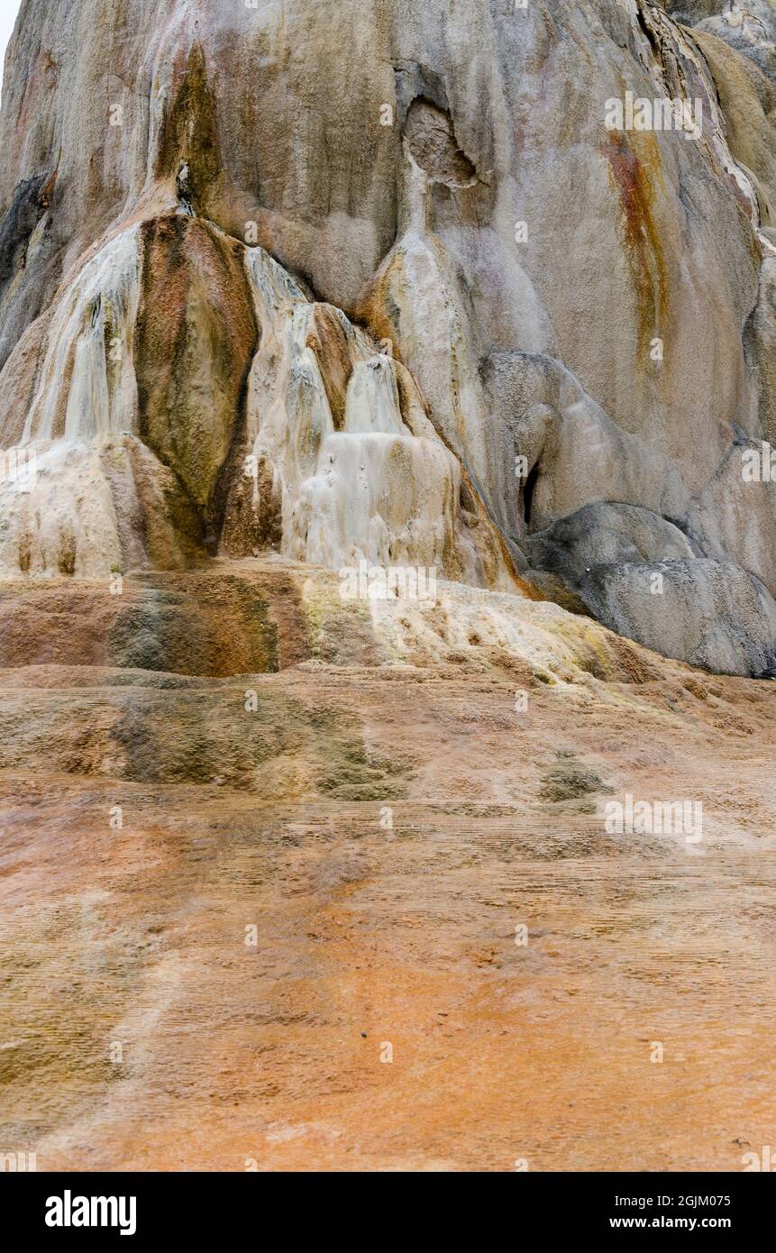 thermal springs and limestone formations at mammoth hot springs in ...