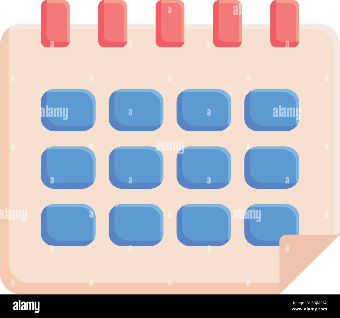 calendar planner icon on white background Stock Vector Image & Art - Alamy