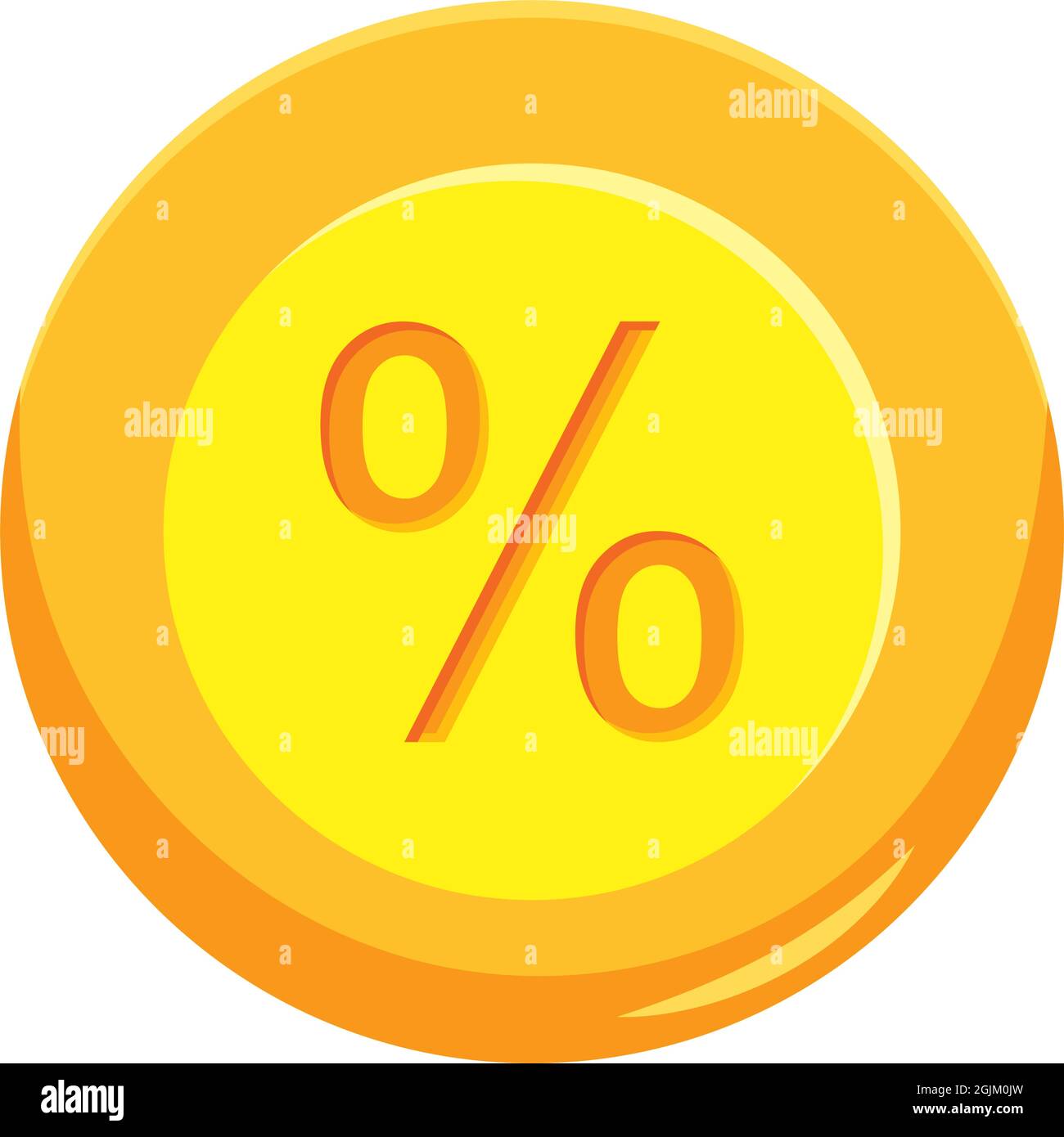 golden coin with percentage symbol Stock Vector Image & Art - Alamy