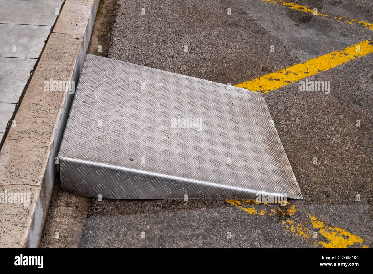 Ramp for disabled persons on wheelchair at building entrance Stock ...