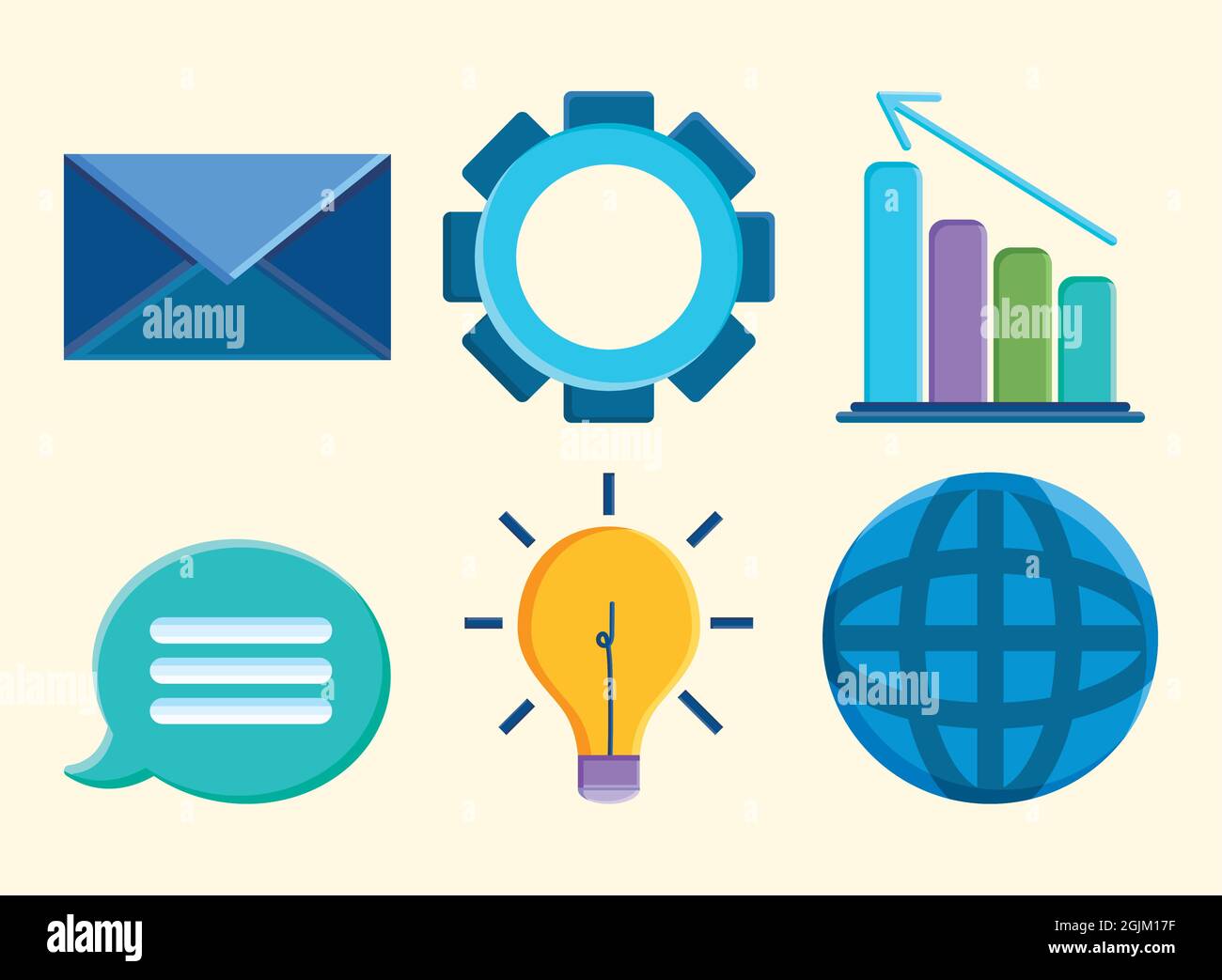 business and strategy icon set Stock Vector Image & Art - Alamy