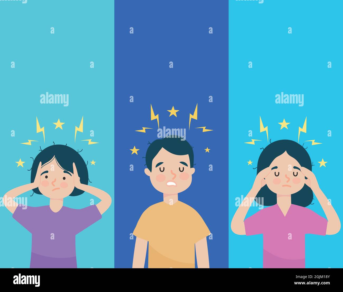 cartoon stressed people illustration design Stock Vector Image & Art ...