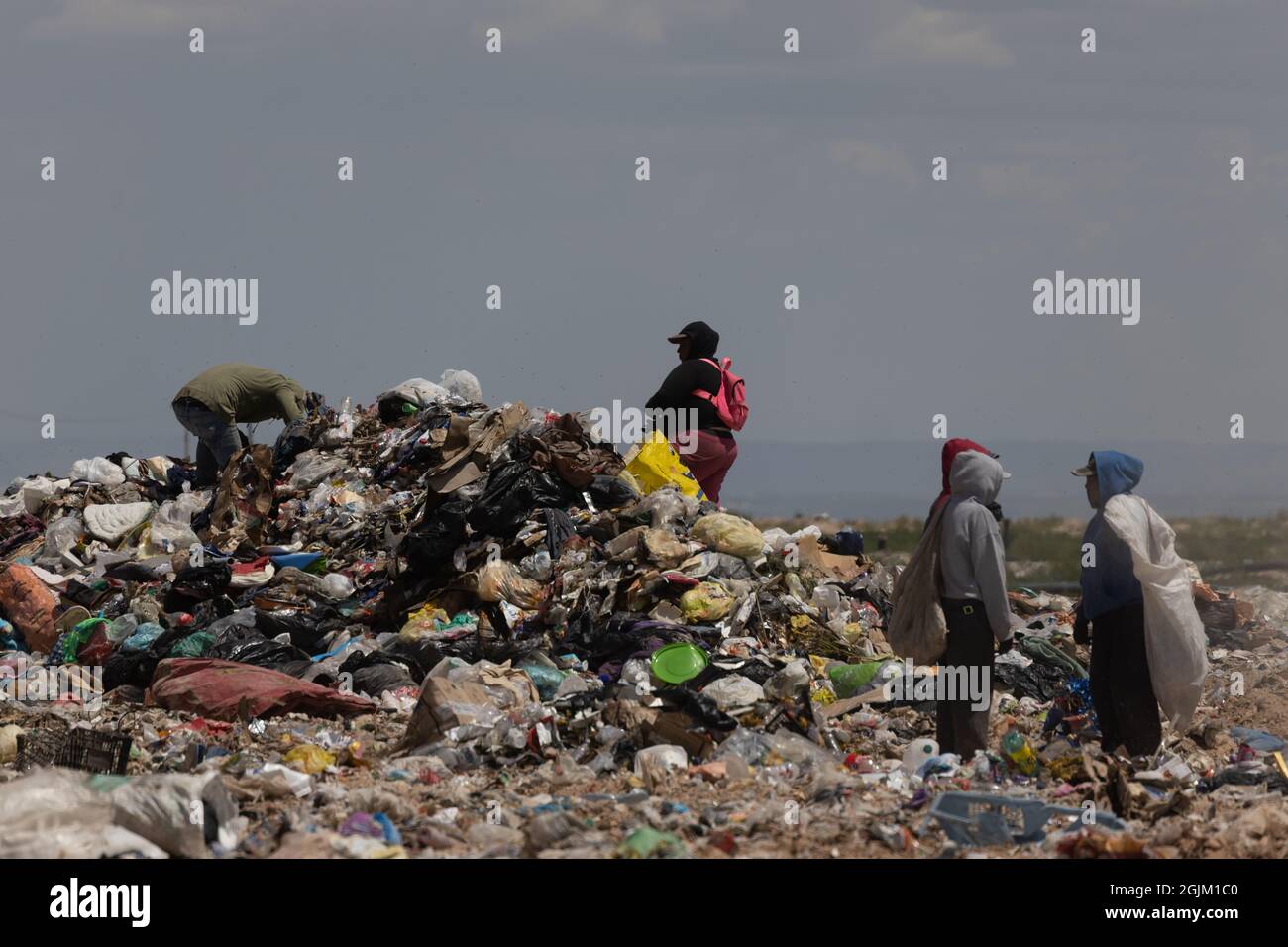 Men, women and children work as scavengers in the municipal garbage ...