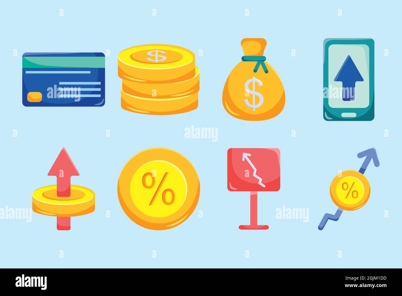 bank interest icon set design Stock Vector Image & Art - Alamy