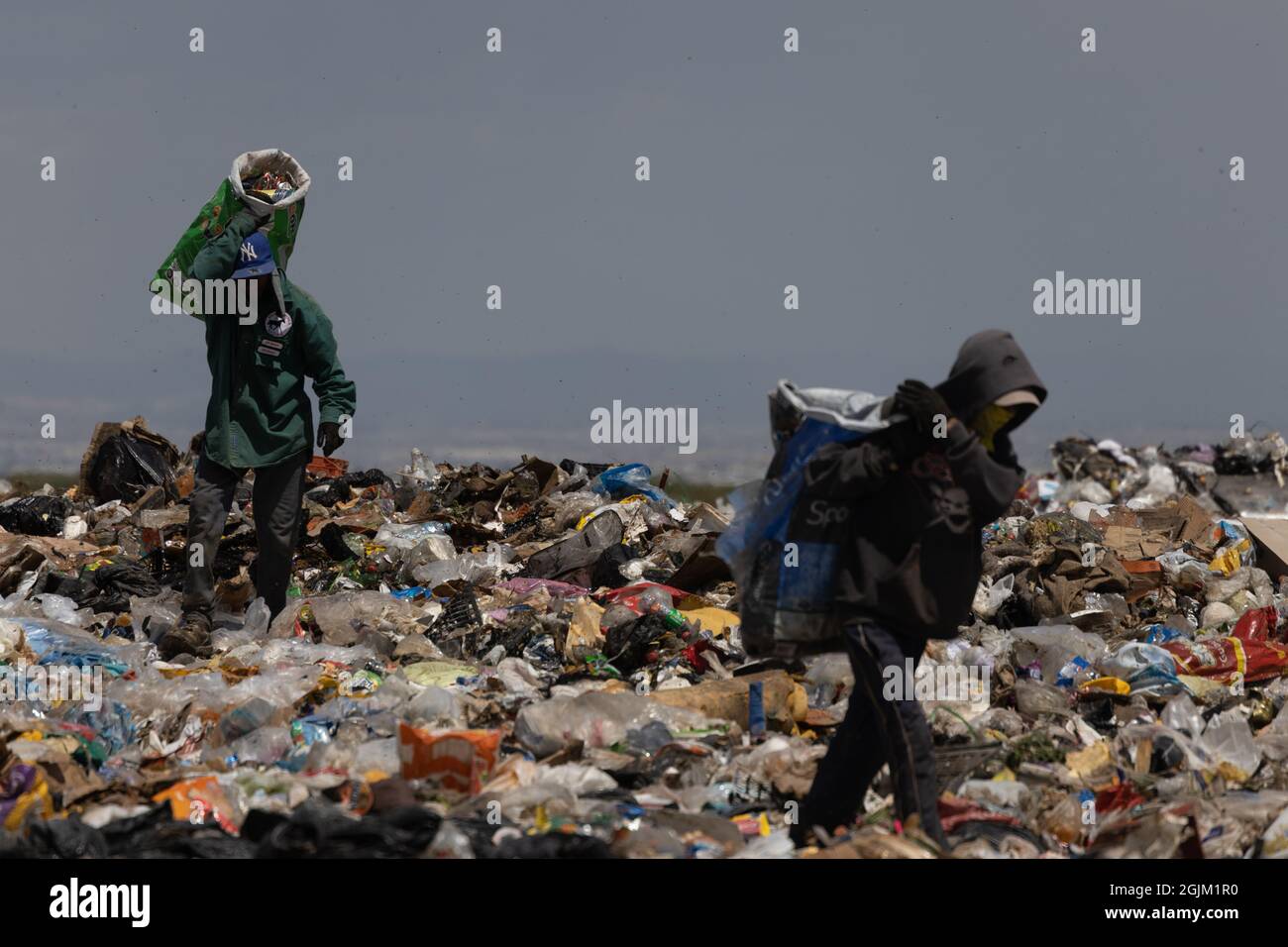 Men, women and children work as scavengers in the municipal garbage ...
