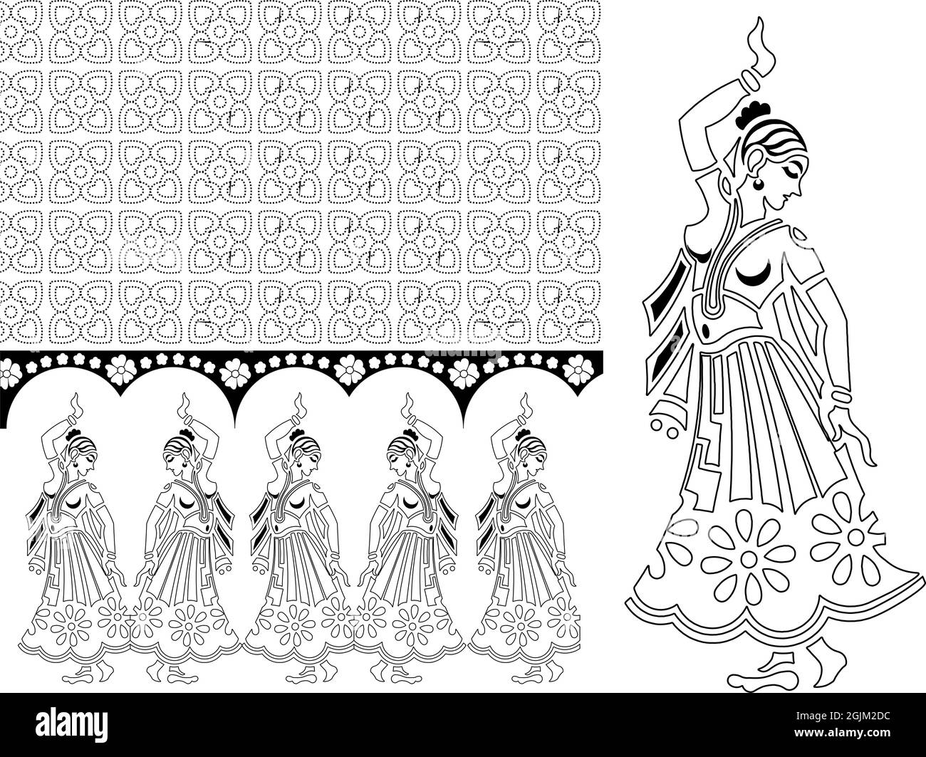 Tribal Pattern women Paisley design, Royalty Free Cliparts, Stock ...