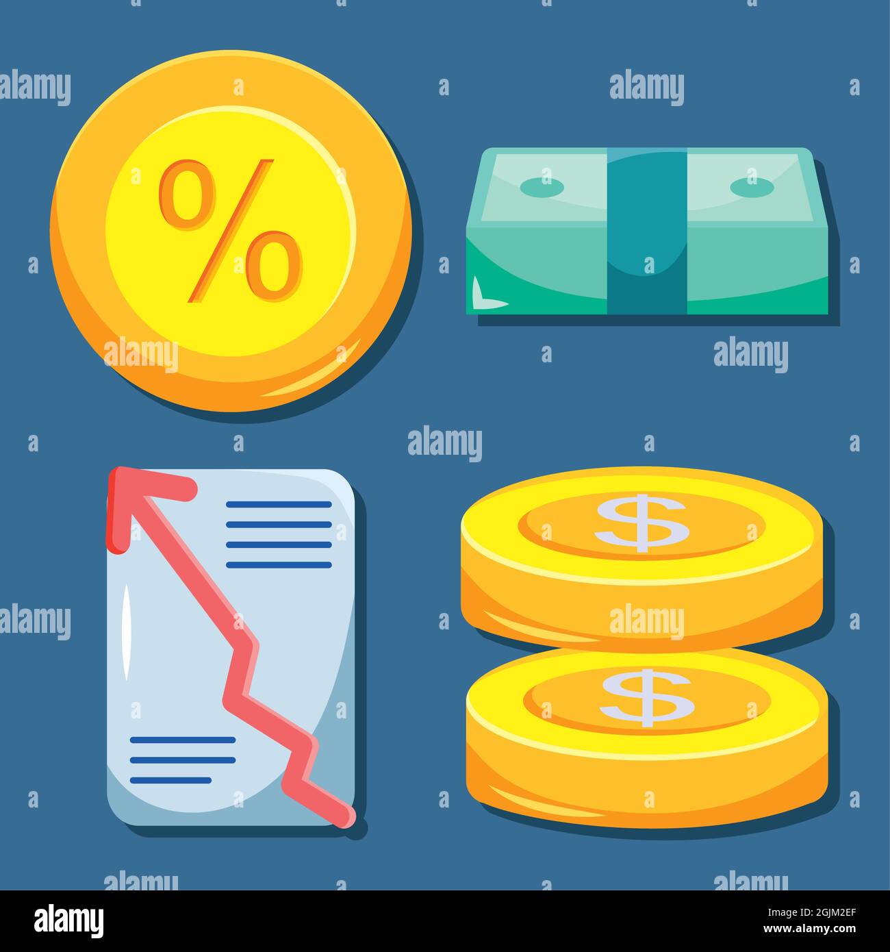 money items icon set design Stock Vector Image & Art - Alamy