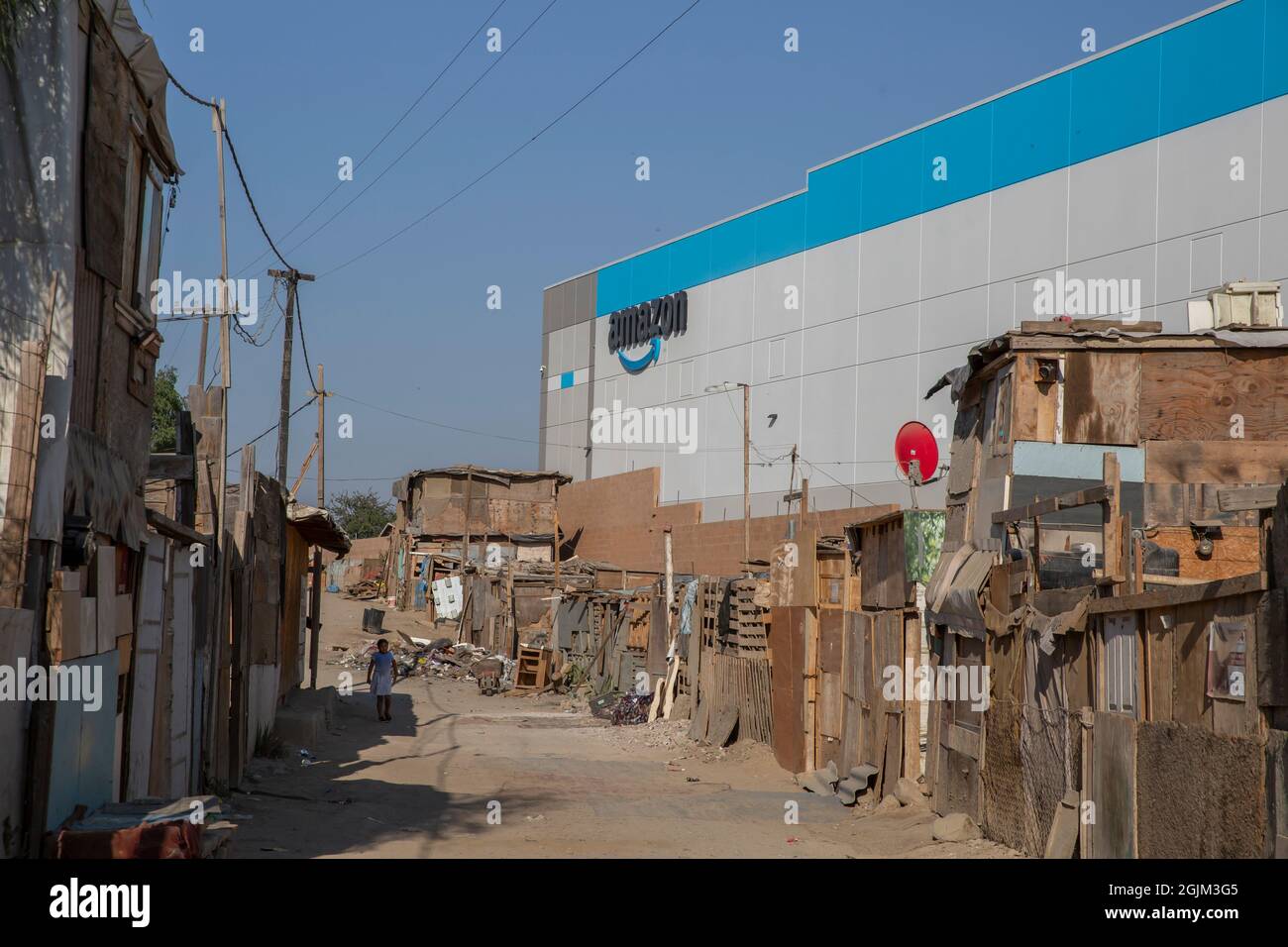 Tijuana, Mexico. 04th Sep, 2021. Amazon's new warehouse stands ...
