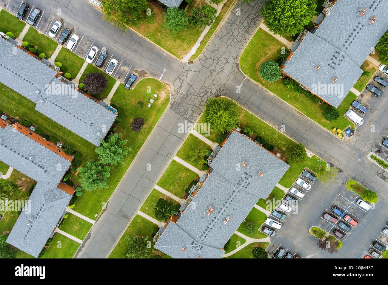 Wide panorama, aerial view with tall buildings, in the beautiful ...
