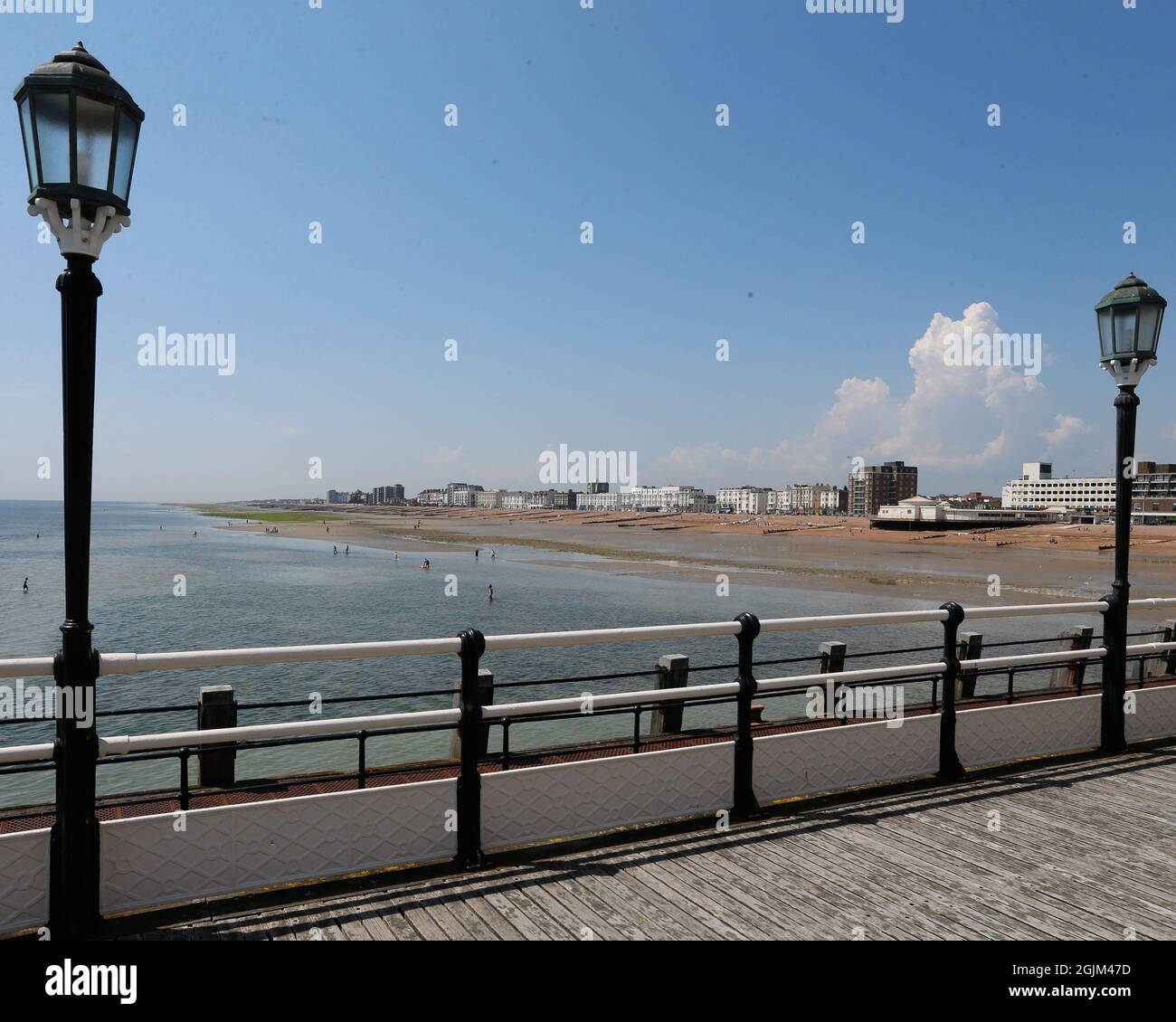 Worthing Town, West Sussex on the South Coast by the English Channel ...