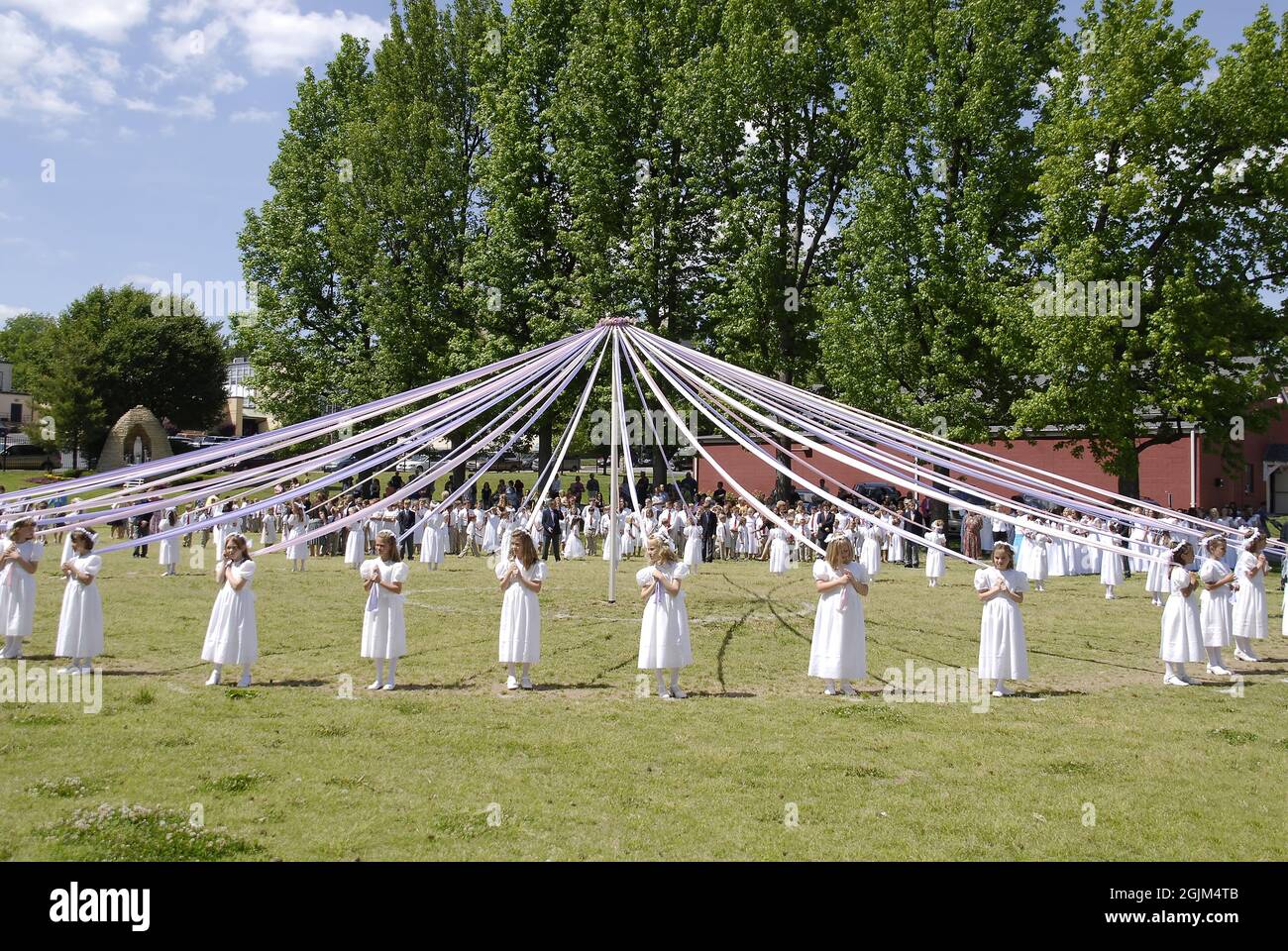 SAINT CHARLES, UNITED STATES - May 22, 2009: The May Pole celebration ...