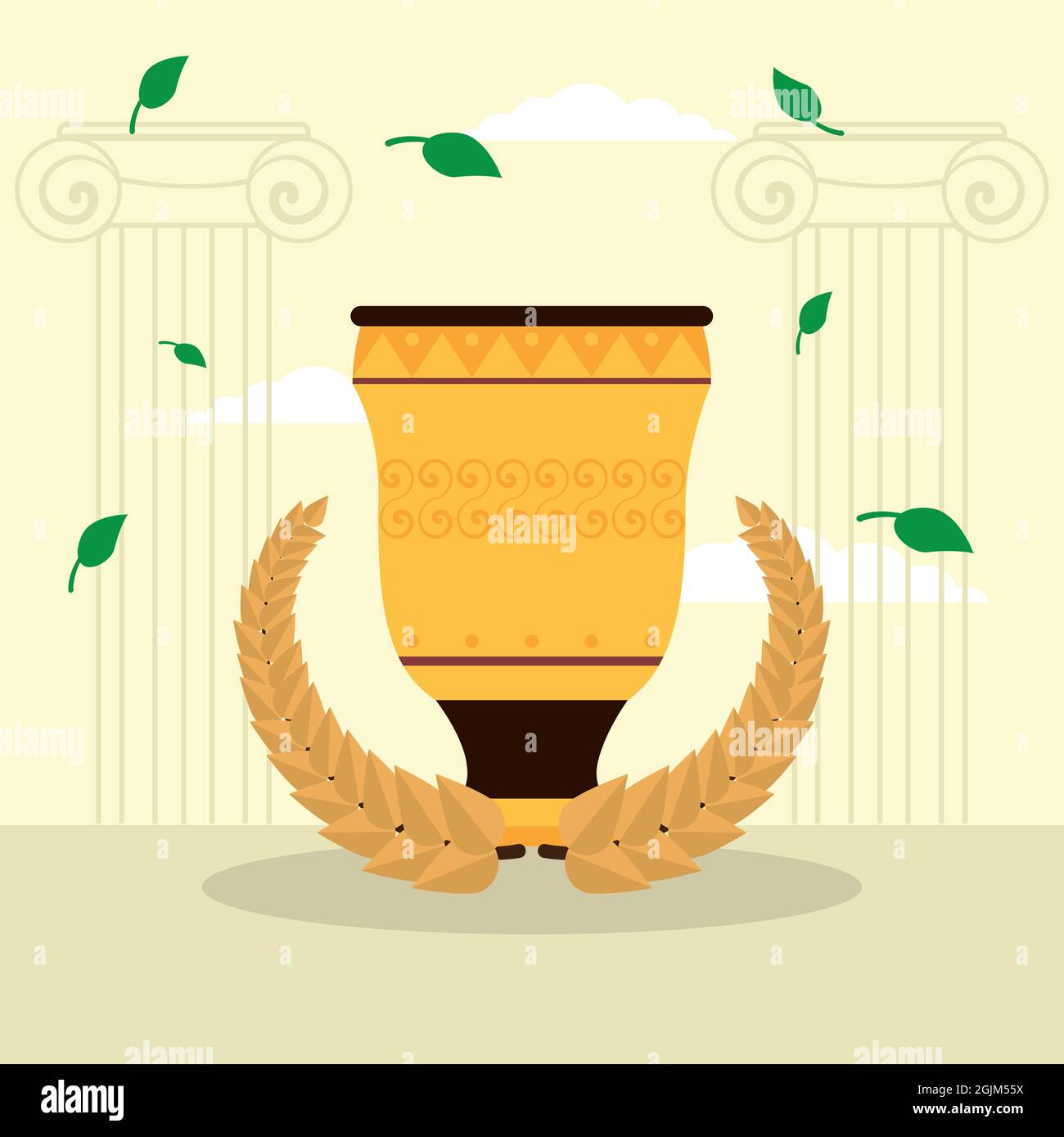 greek cup and golden crown Stock Vector Image & Art - Alamy