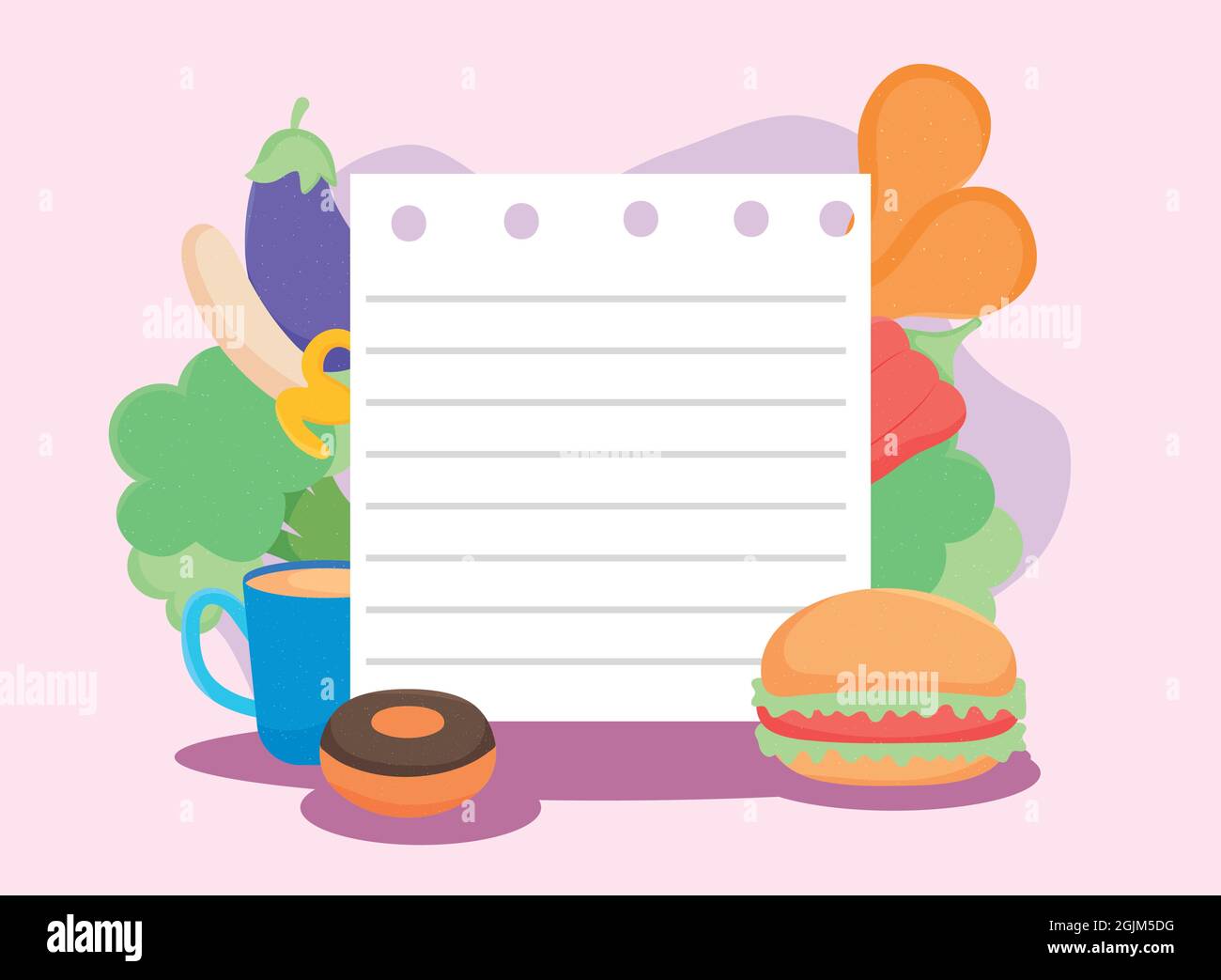 paper sheet and food icons Stock Vector Image & Art - Alamy