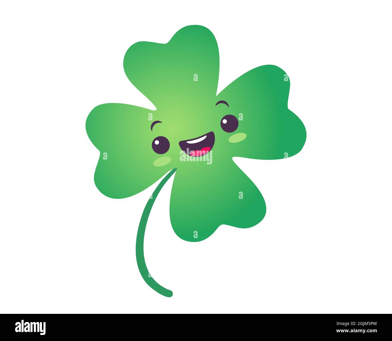 Vector illustration of a lucky clover. Vector icon of lucky clover for ...