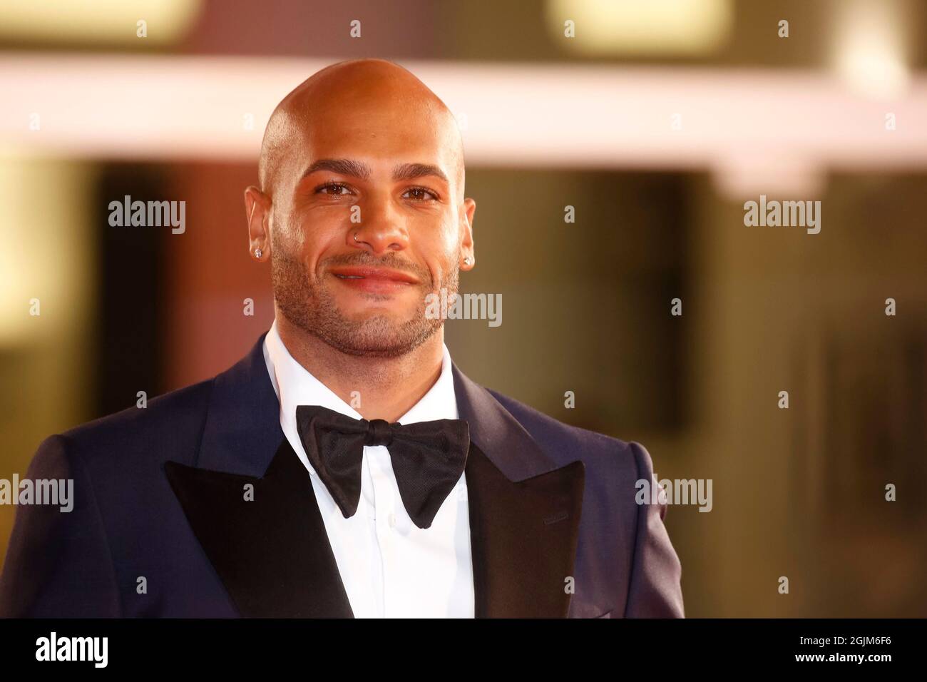 Venice, Italy. 10th Sep, 2021. Marcell Jacobs attends the premiere of ...