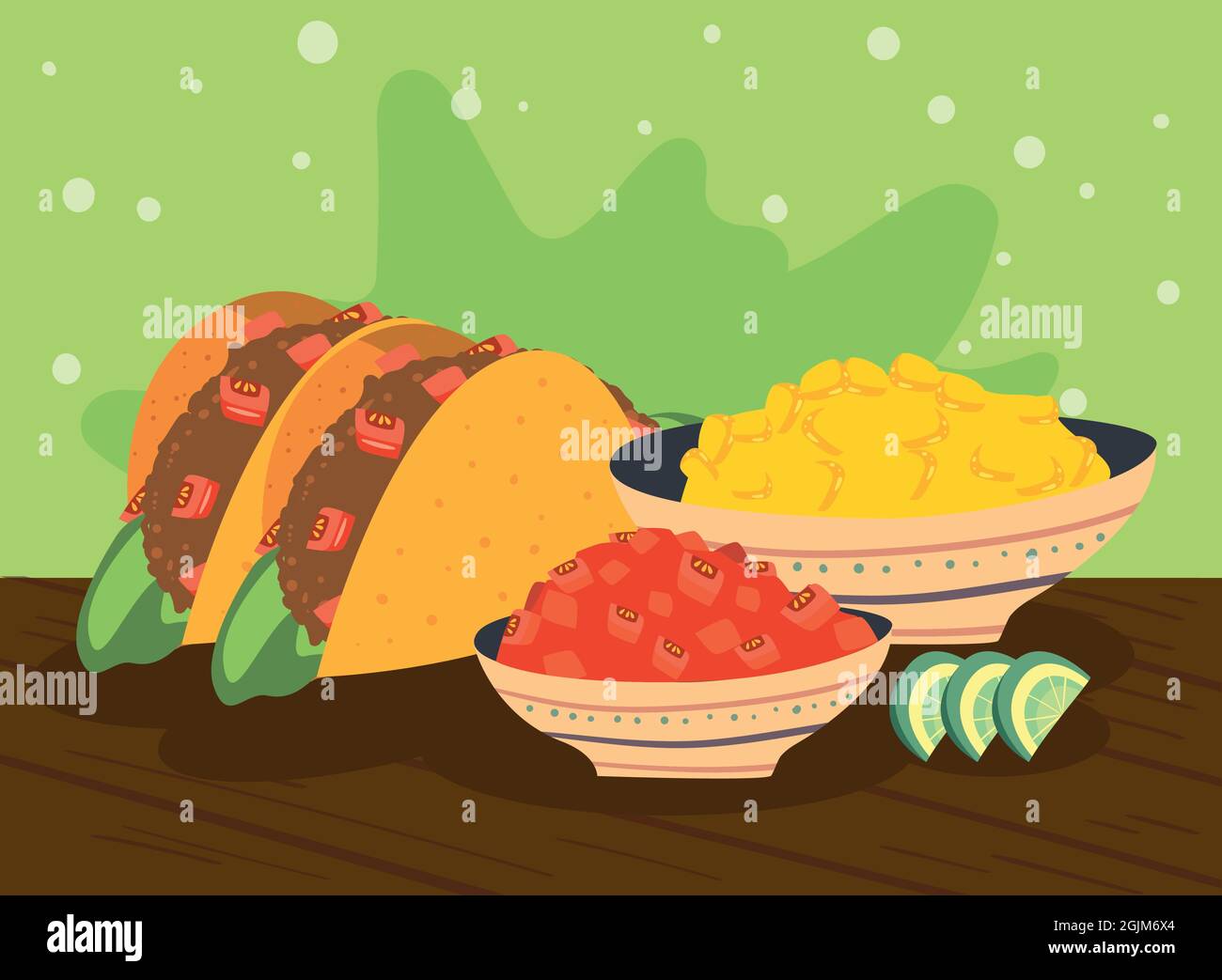 Two tacos Stock Vector Images - Alamy