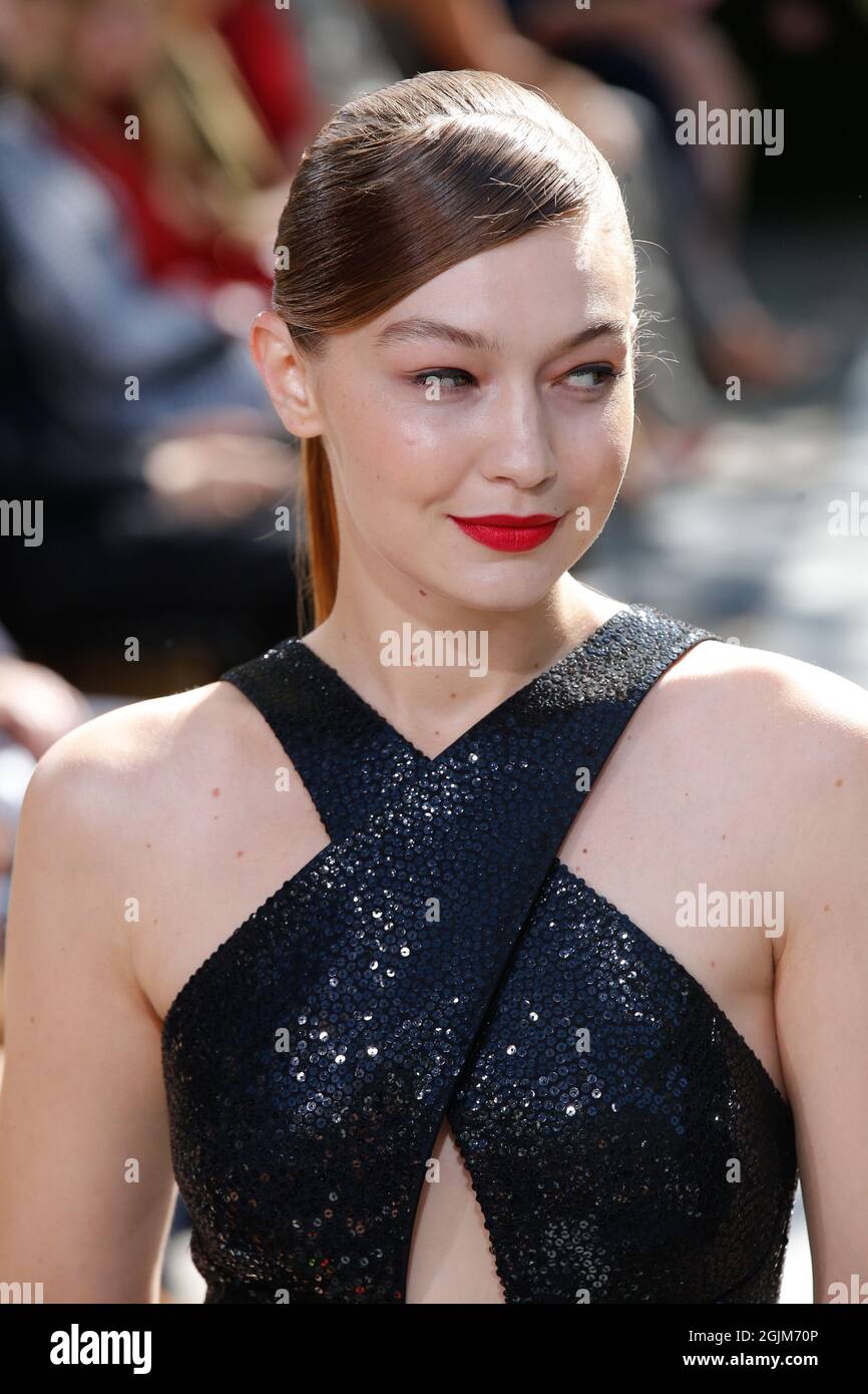 Gigi Hadid walks on the runway at the Michael Kors fashion show during ...