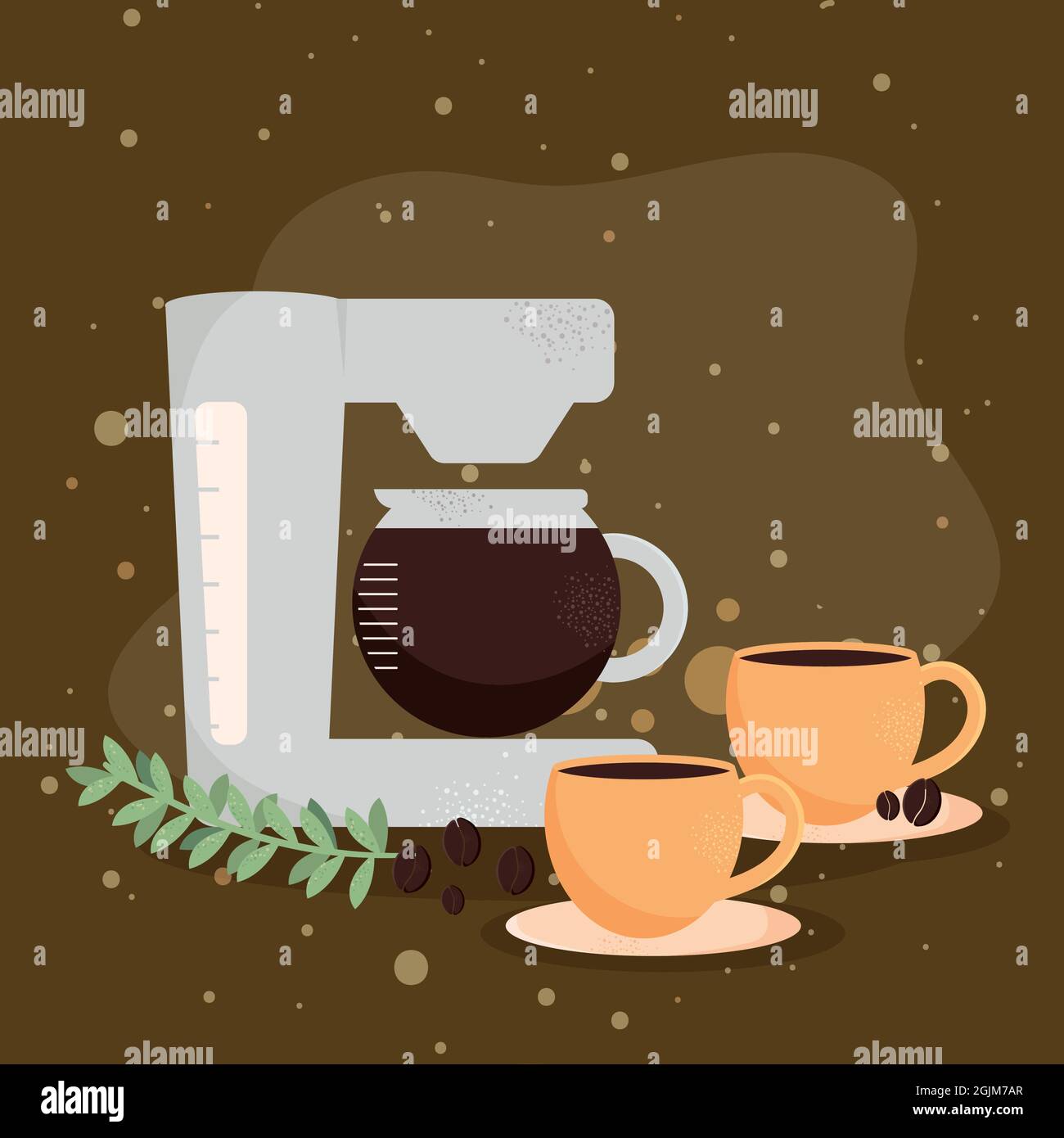 coffee cups and machine icons Stock Vector Image & Art - Alamy