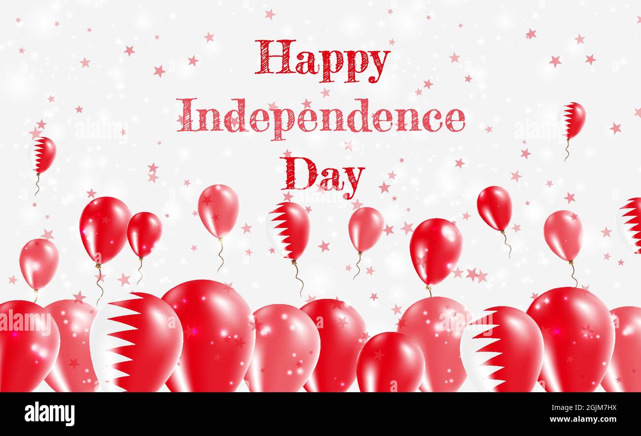 Bahrain Independence Day Patriotic Design. Balloons in Bahraini ...