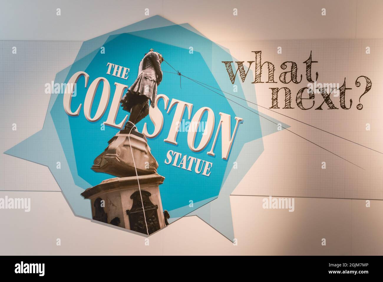 Illustration at the entrance of the exhibition around the deposed ...