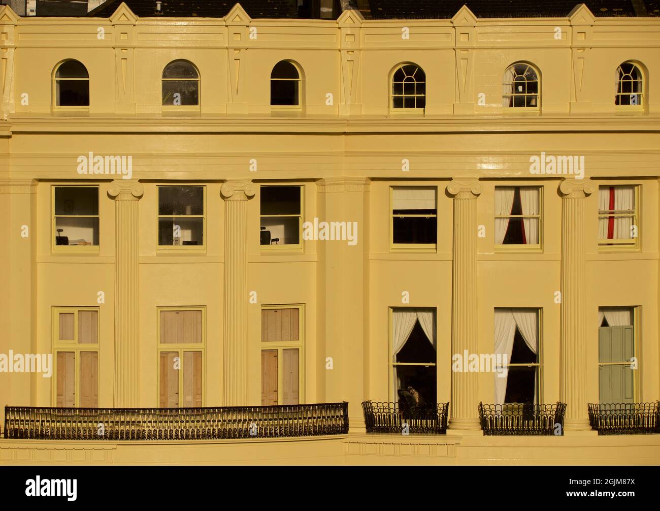 Regency architecture. Elegant Georgian houses of Brunswick Square, Hove ...