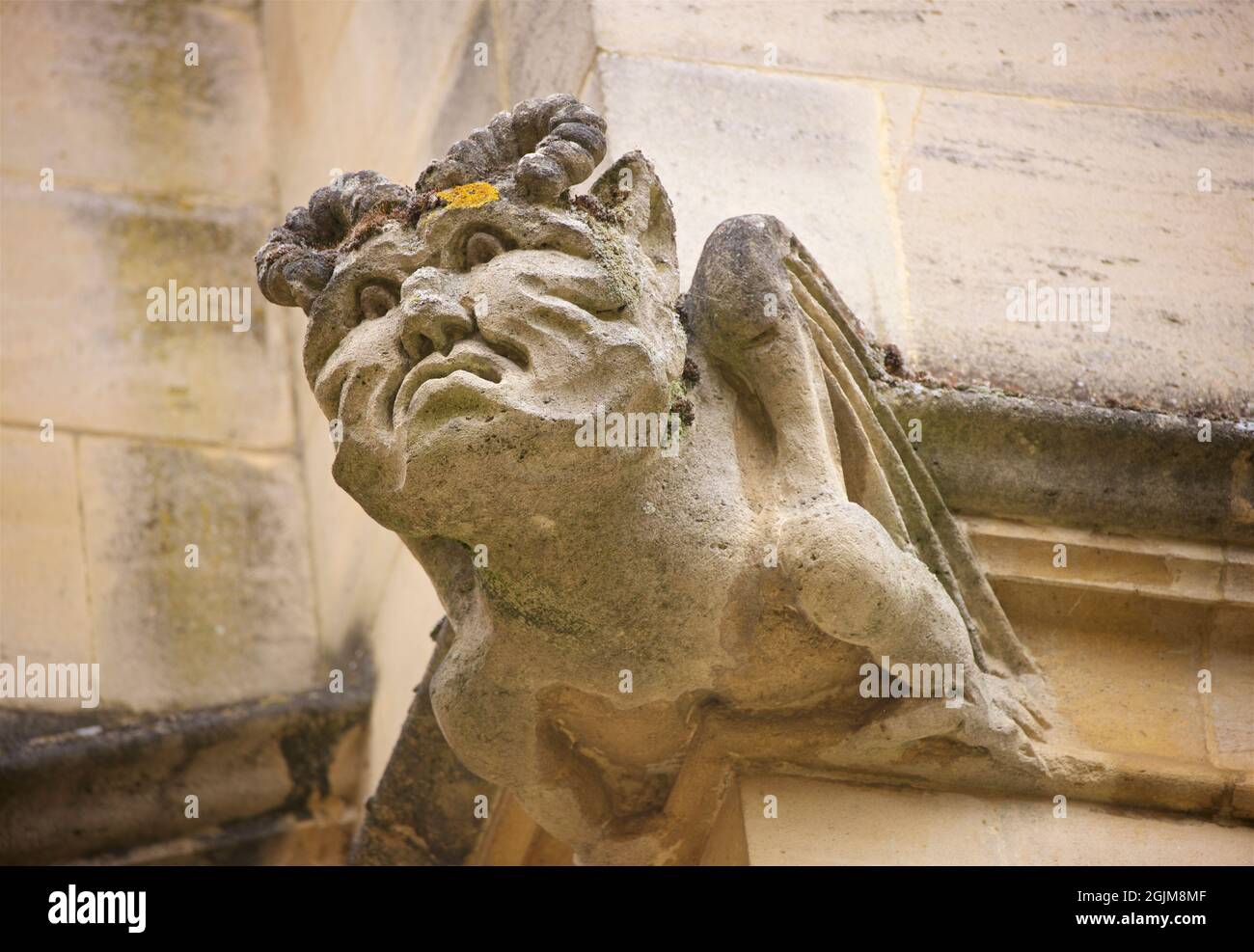 Stone carved gargoyle. Christ Church College, University of Oxford ...