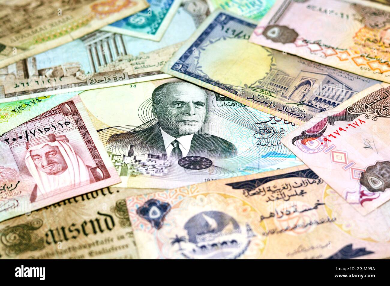 Colorful old World Paper Money background, Banknotes of different ...