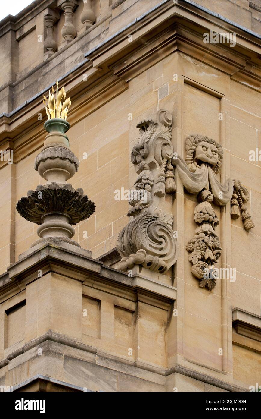 Aspect of Trinity College architecture photographed from Balliol ...