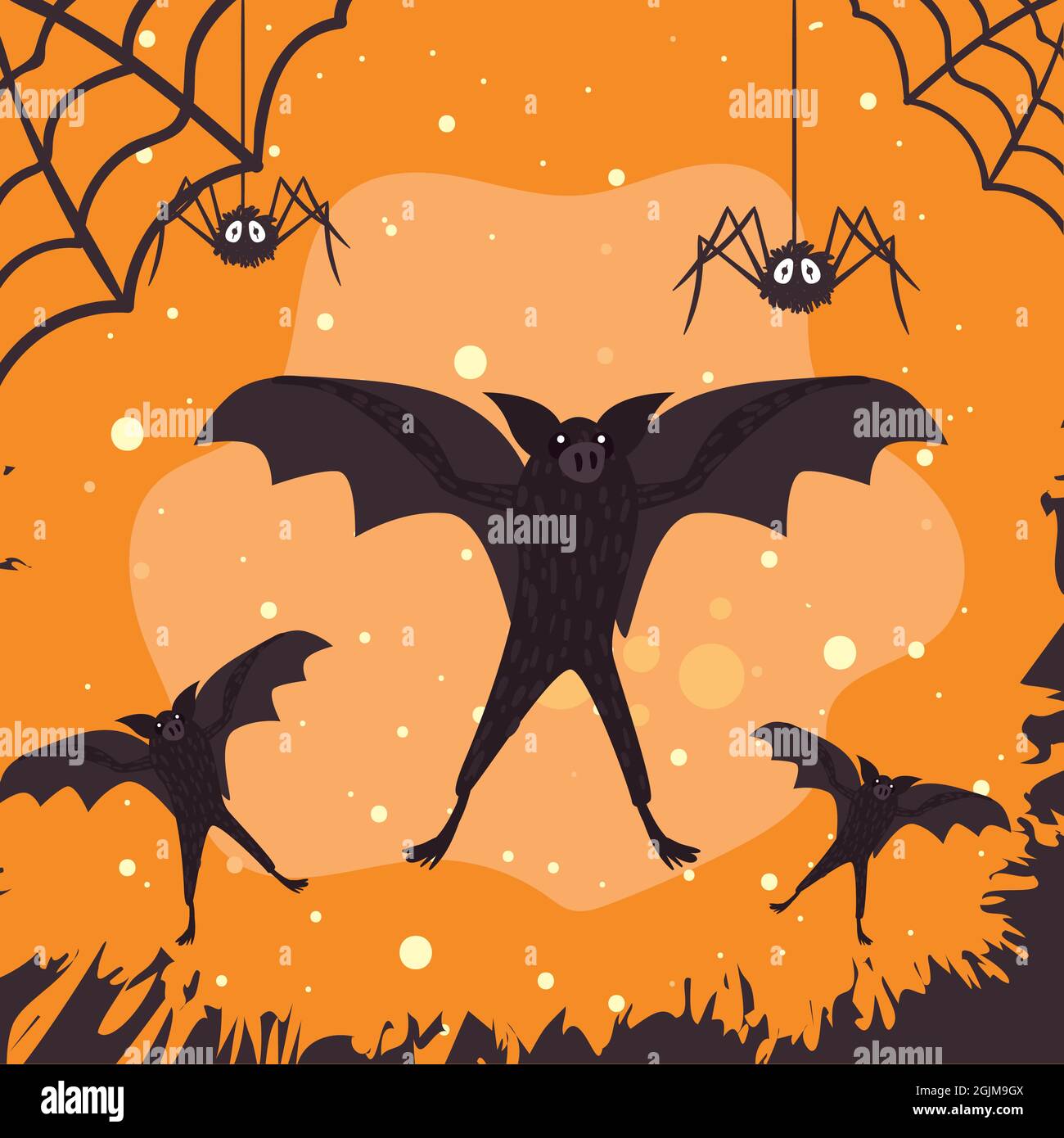Spiders flying Stock Vector Images - Alamy