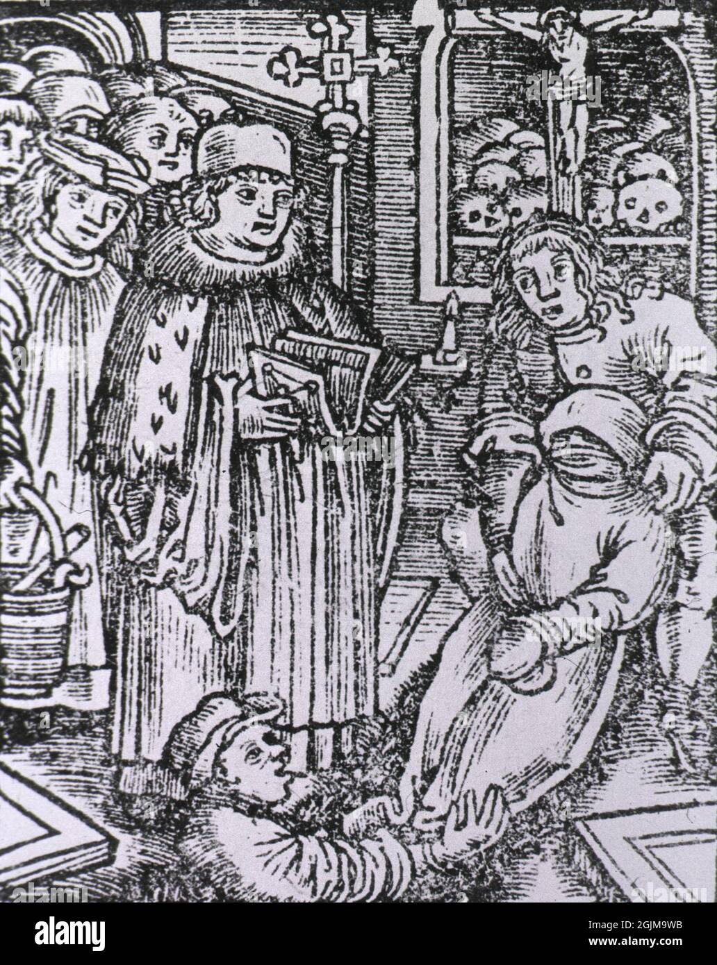 Funeral for plague victim by Renward Cysat, 1545-1614. A religious ...