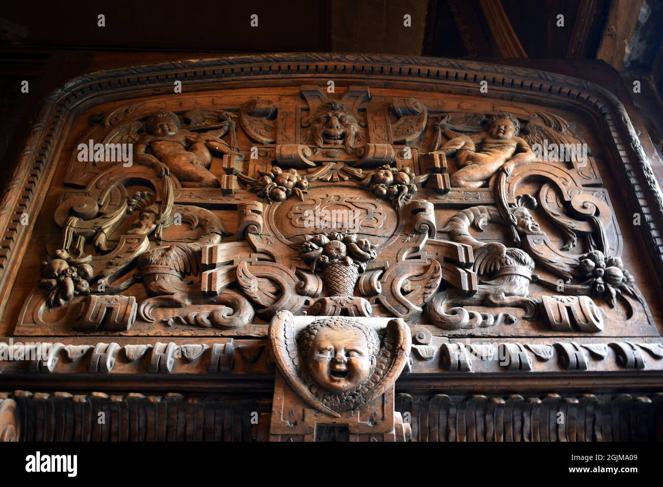 Basilica of Saint-Pierre in Avignon. Entrance door. (detail Stock Photo ...