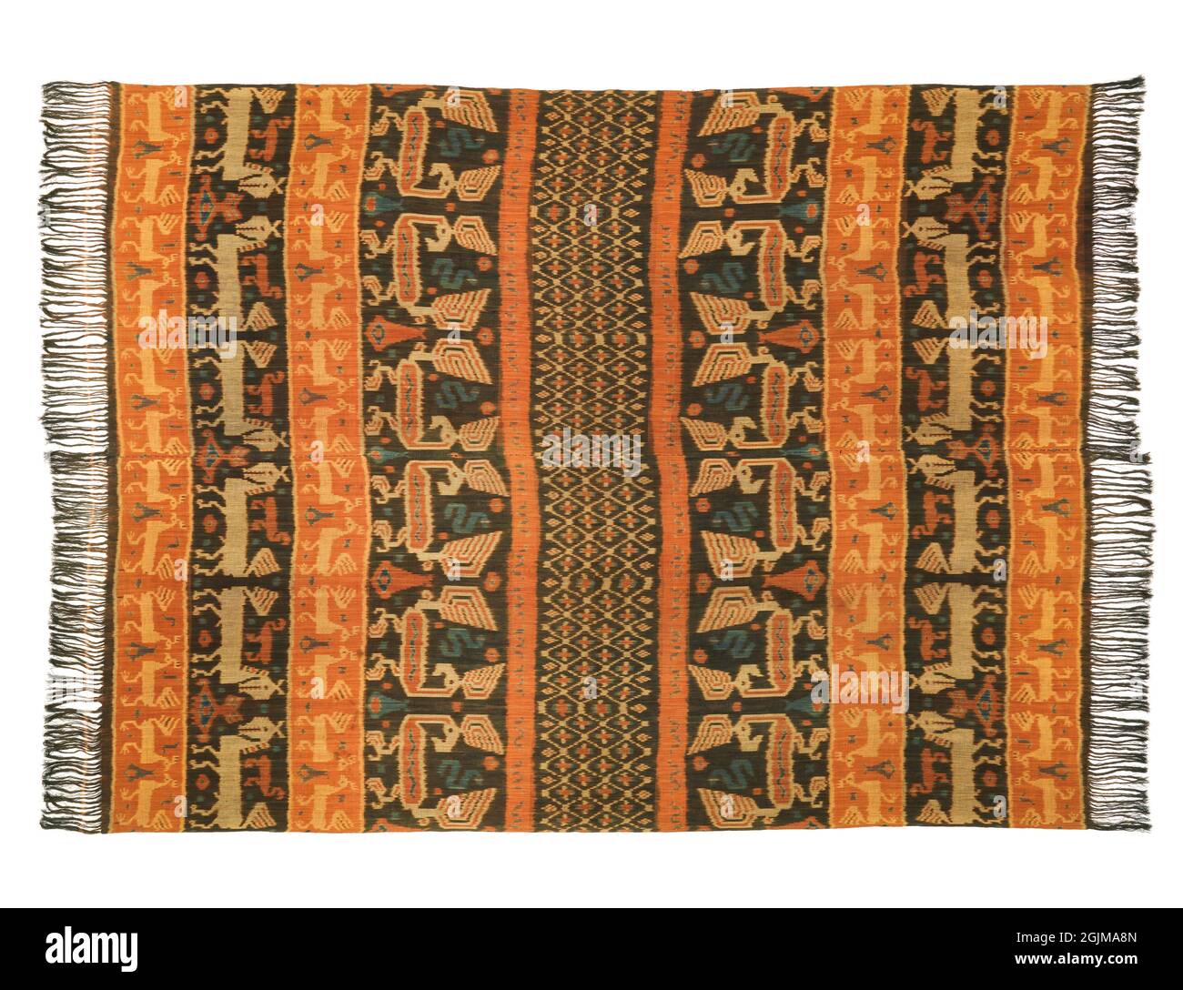 A Sumbanese hinggi. Ikat patterned textile. Sumba, Nusa Tengarra ...
