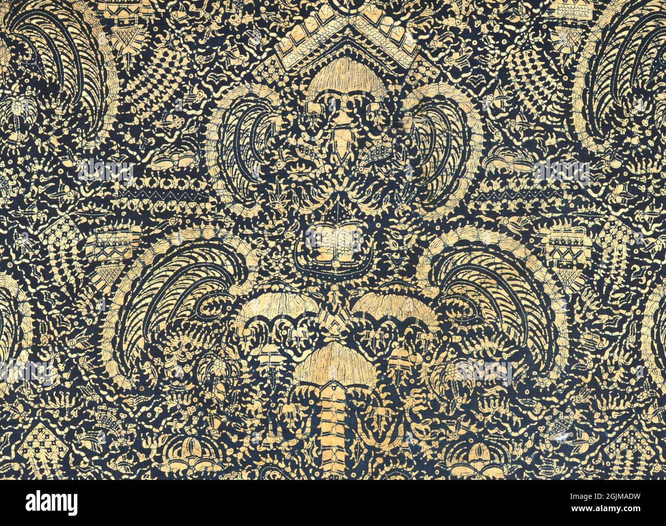 Detail of an Indonesian head cloth ('kain kepala') with symmetrical ...