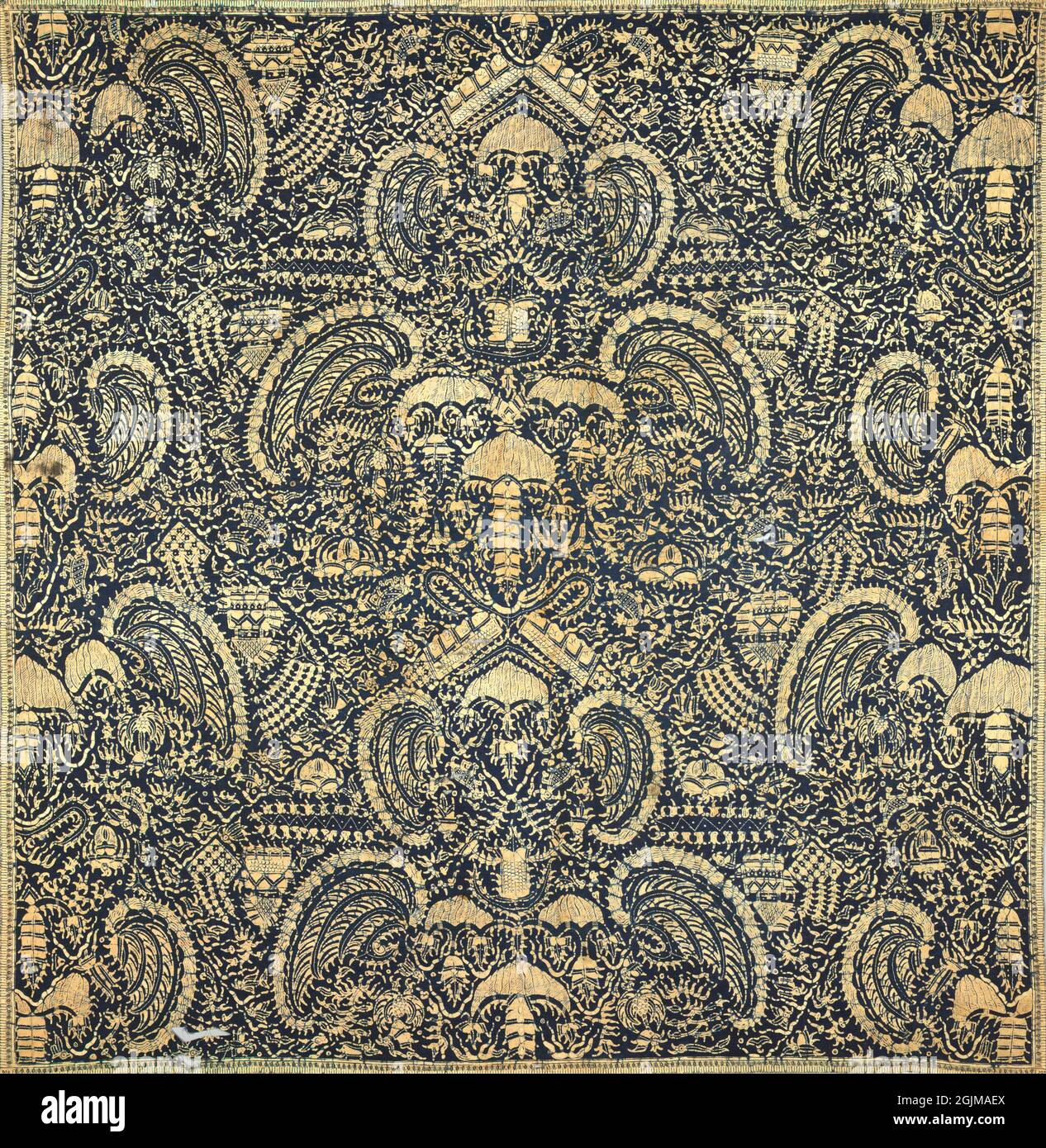 Detail of an Indonesian head cloth ('kain kepala') with symmetrical ...