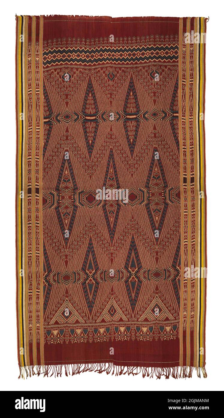 Warp ikat decorated Pua Kumbu, an Iban, Dayak, ceremonial textile from ...
