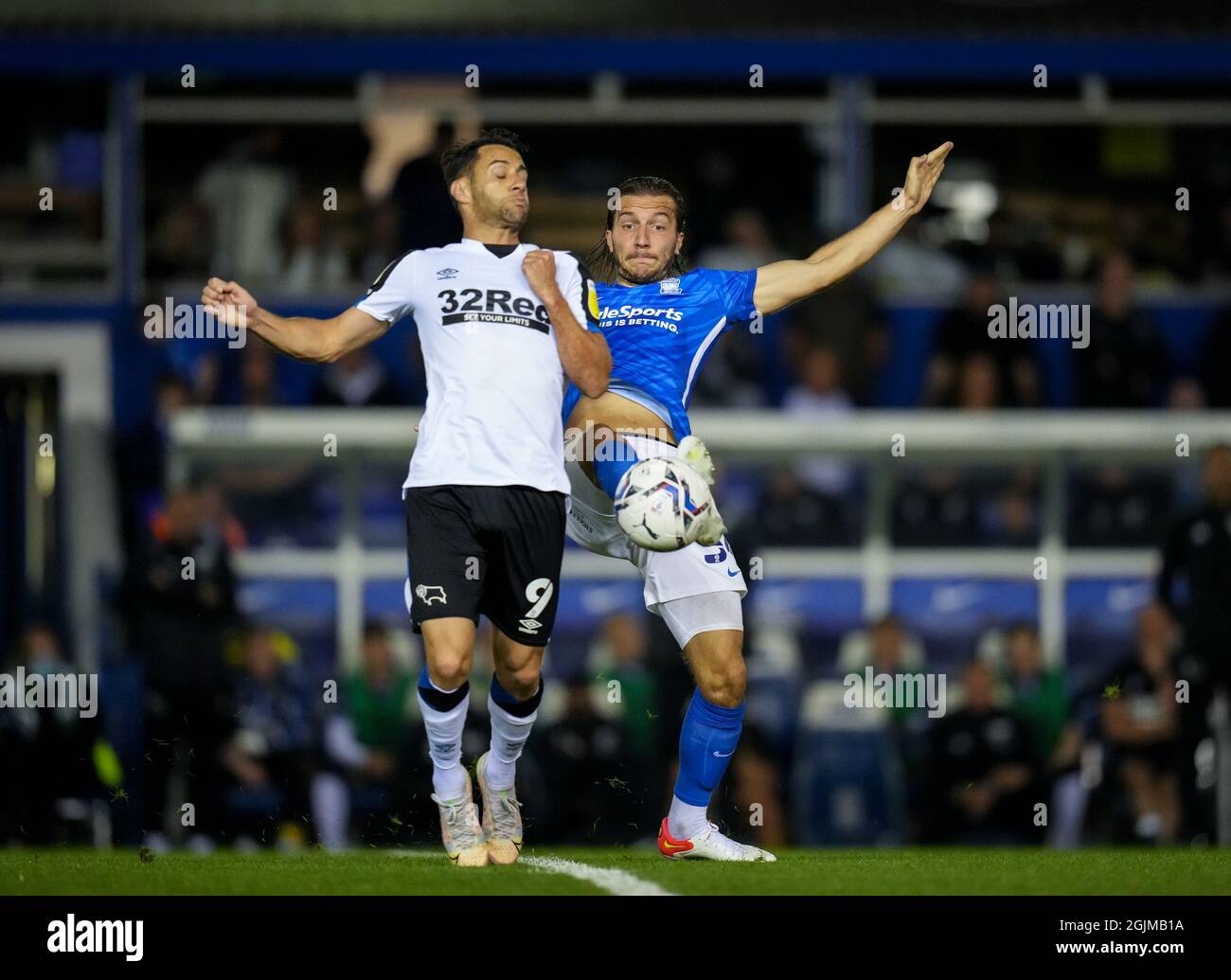 Birmingham, UK. 10th Sep, 2021. Ivan Sunjic of Birmingham City holds ...