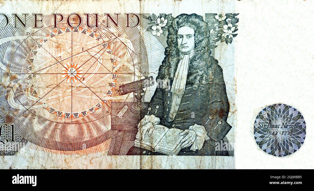 Old British Pound UK, English money banknote bill Stock Photo - Alamy
