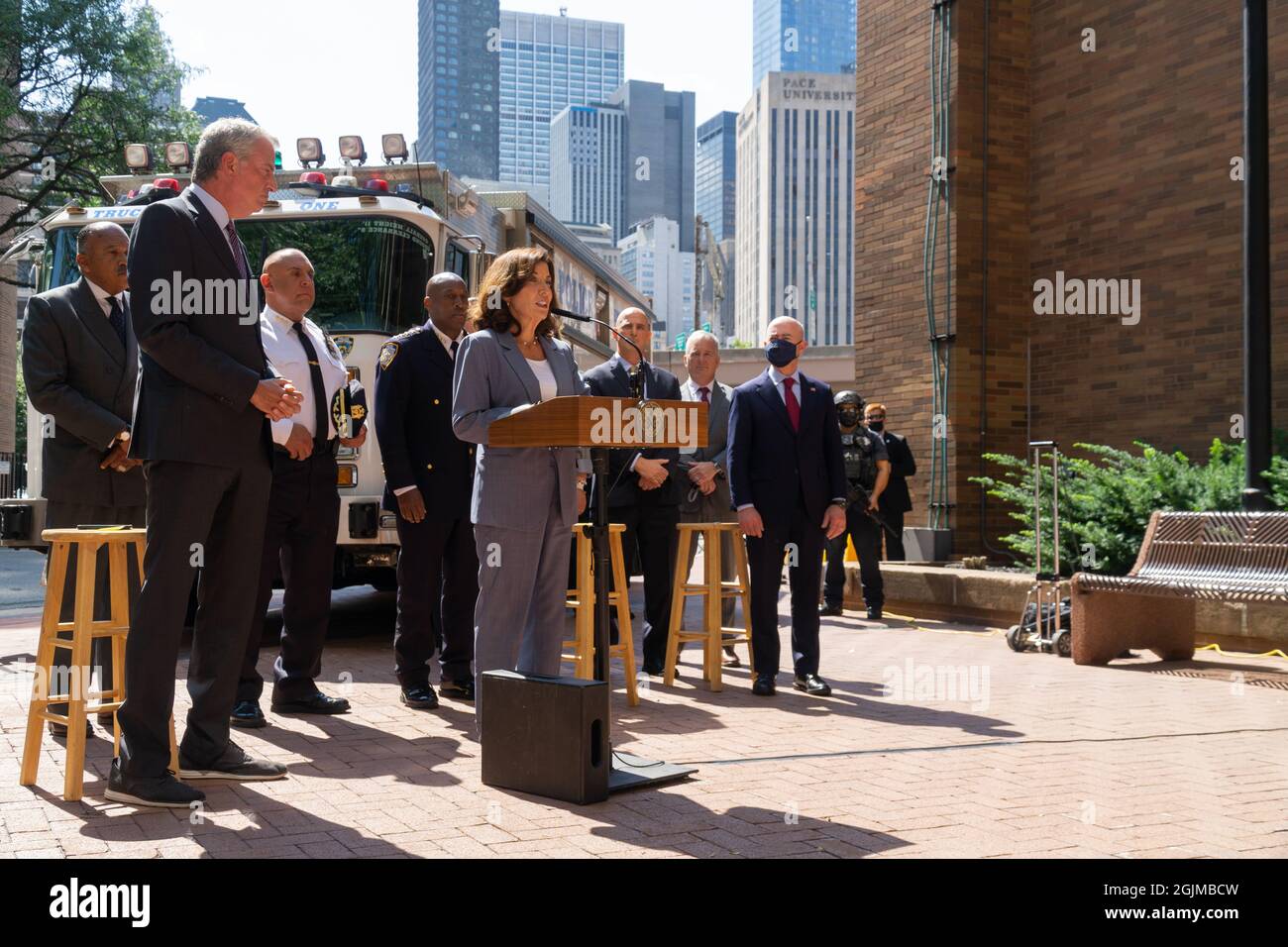 New York State Governor Kathy Hochul joins Department of Homeland ...